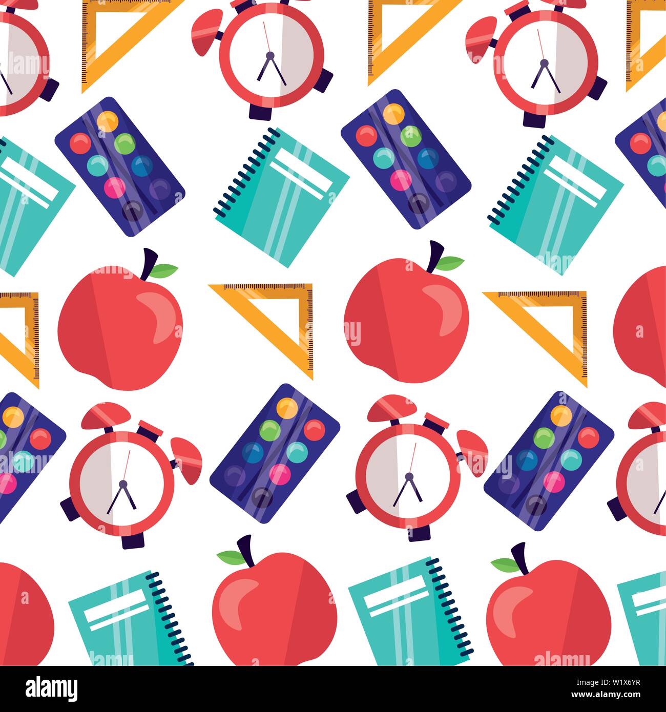 back to school flat design Stock Vector Image & Art - Alamy