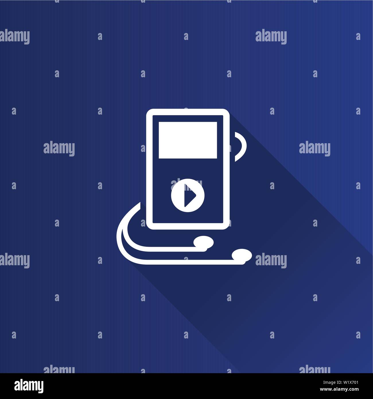 Music player icon in Metro user interface color style. Electronic ...