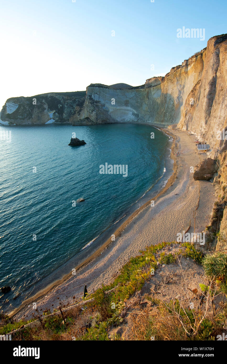 Chiaia di Luna beach at the sunset. Ponza island, Italy Stock Photo - Alamy