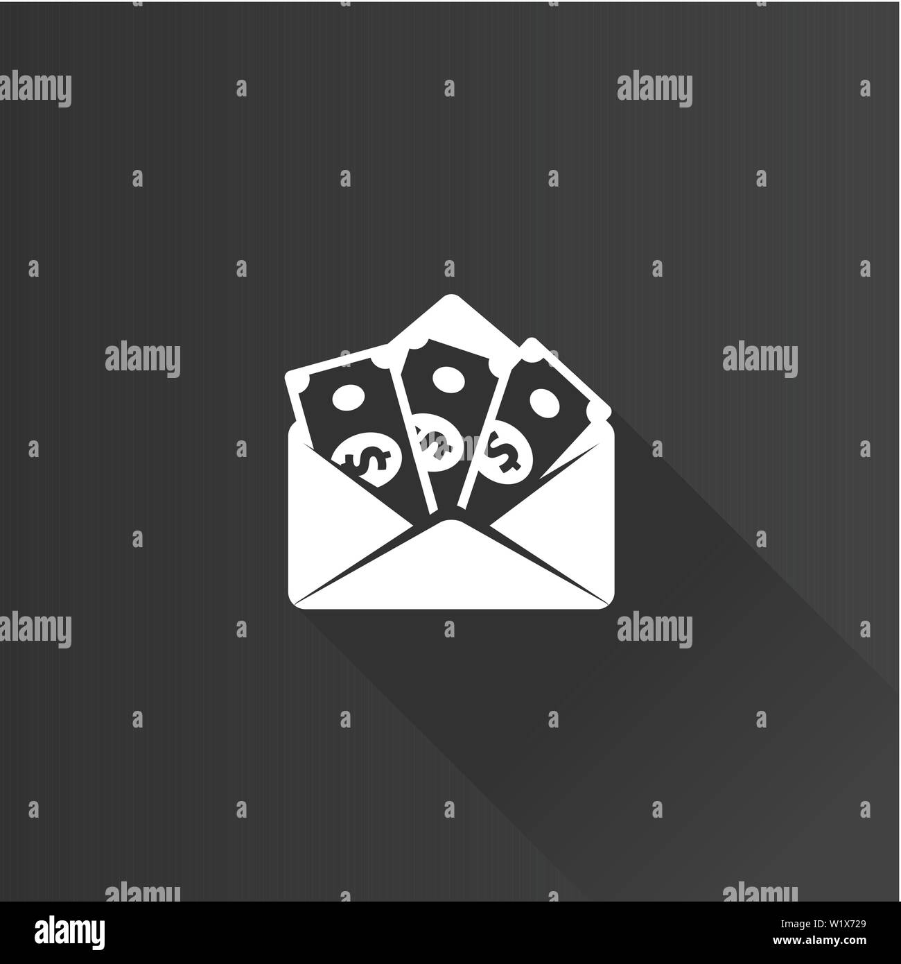 Money envelope icon in Metro user interface color style. Finance wealth ...