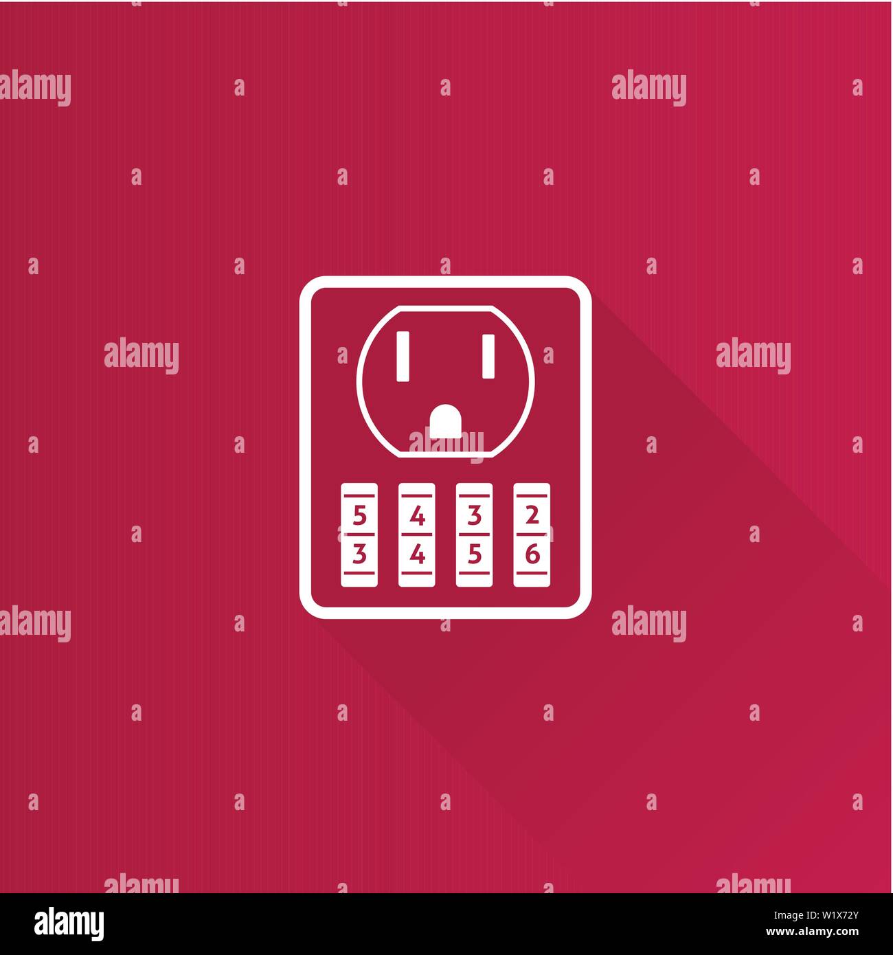 Electrical outlet icon in Metro user interface color style. Electronic ...