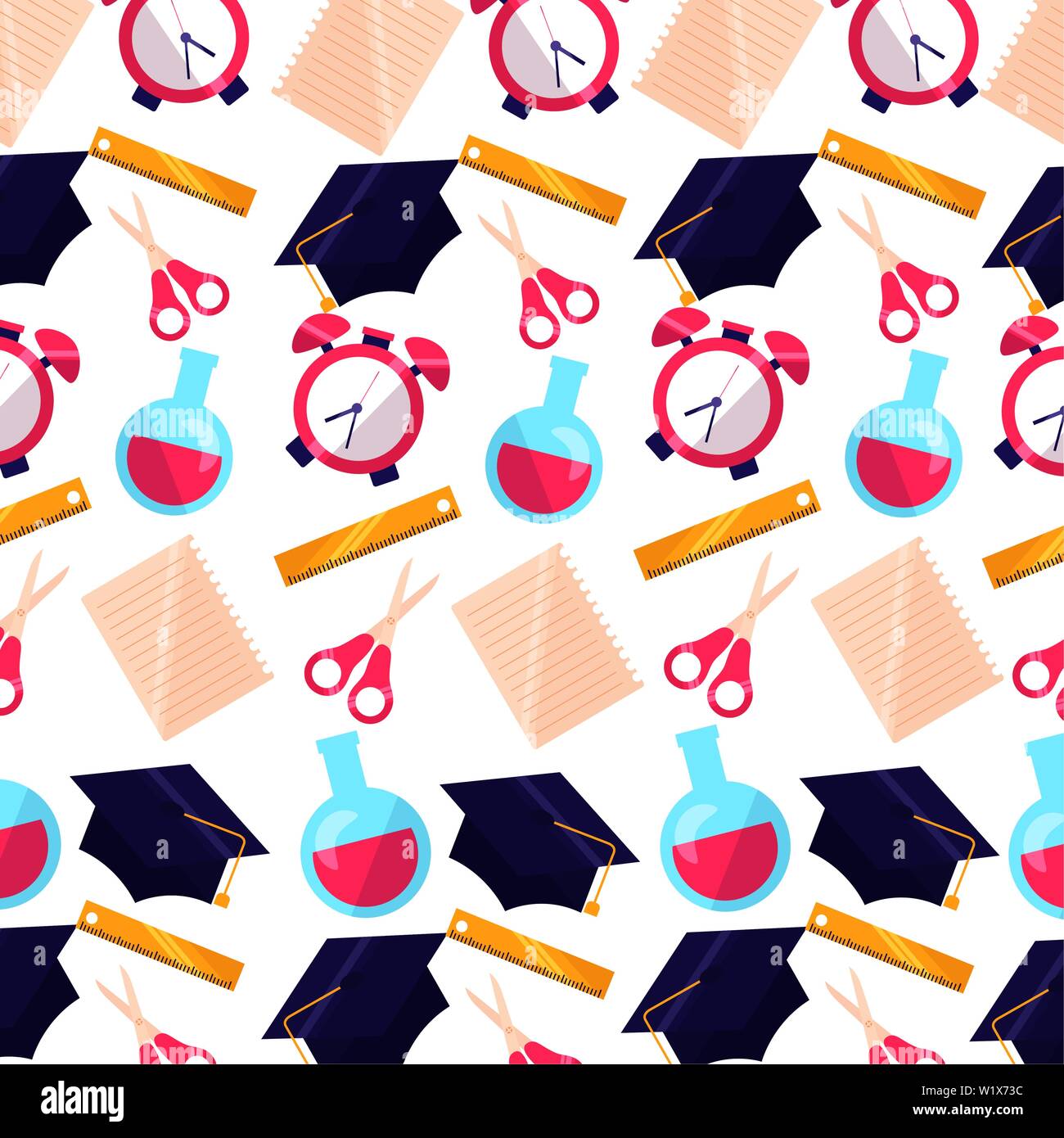 back to school flat design Stock Vector Image & Art - Alamy