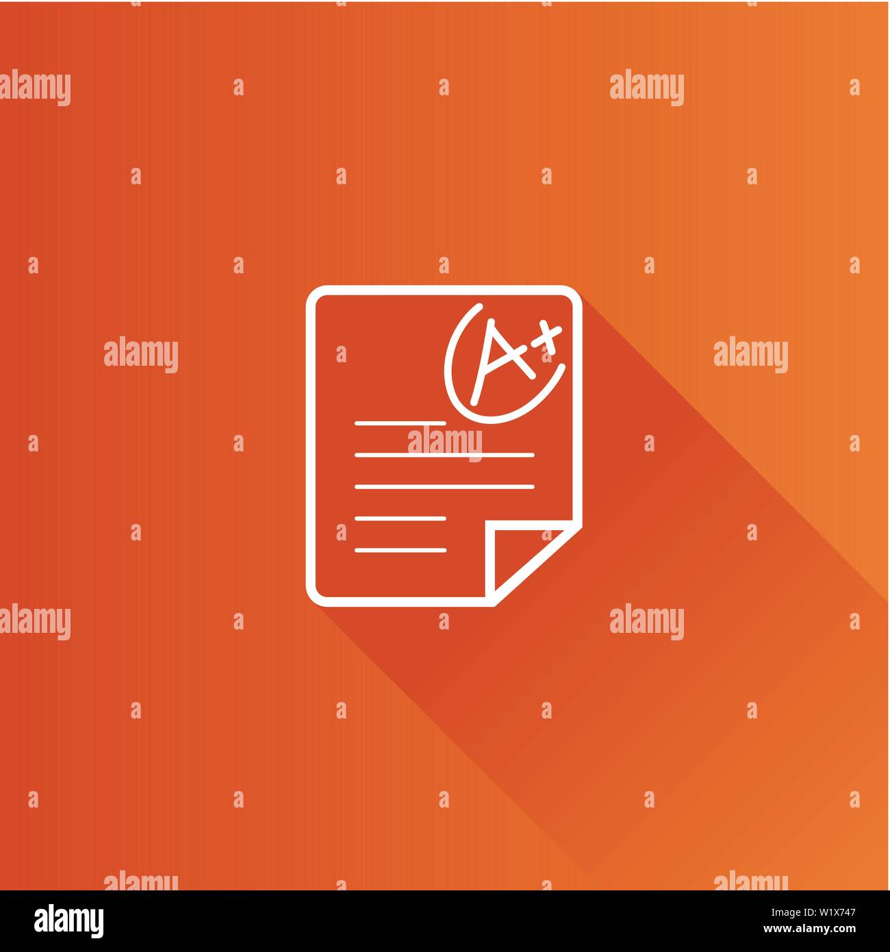 Exam result icon in Metro user interface color style. Education school ...