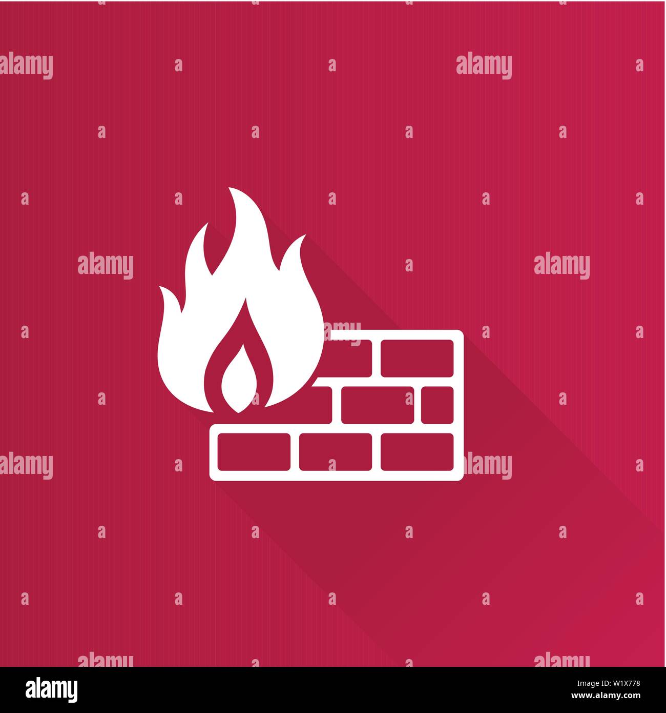 Firewall icon in Metro user interface color style. Computer network ...