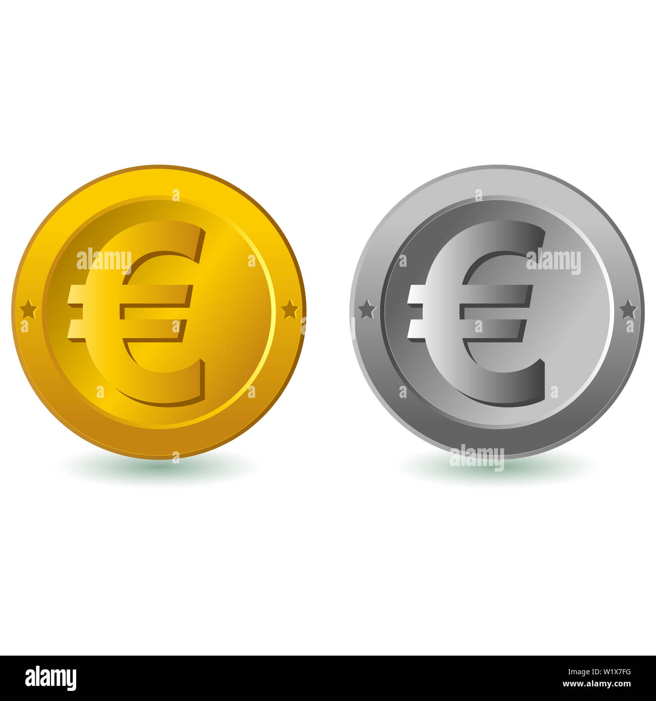 Silver symbol euro hi-res stock photography and images - Alamy