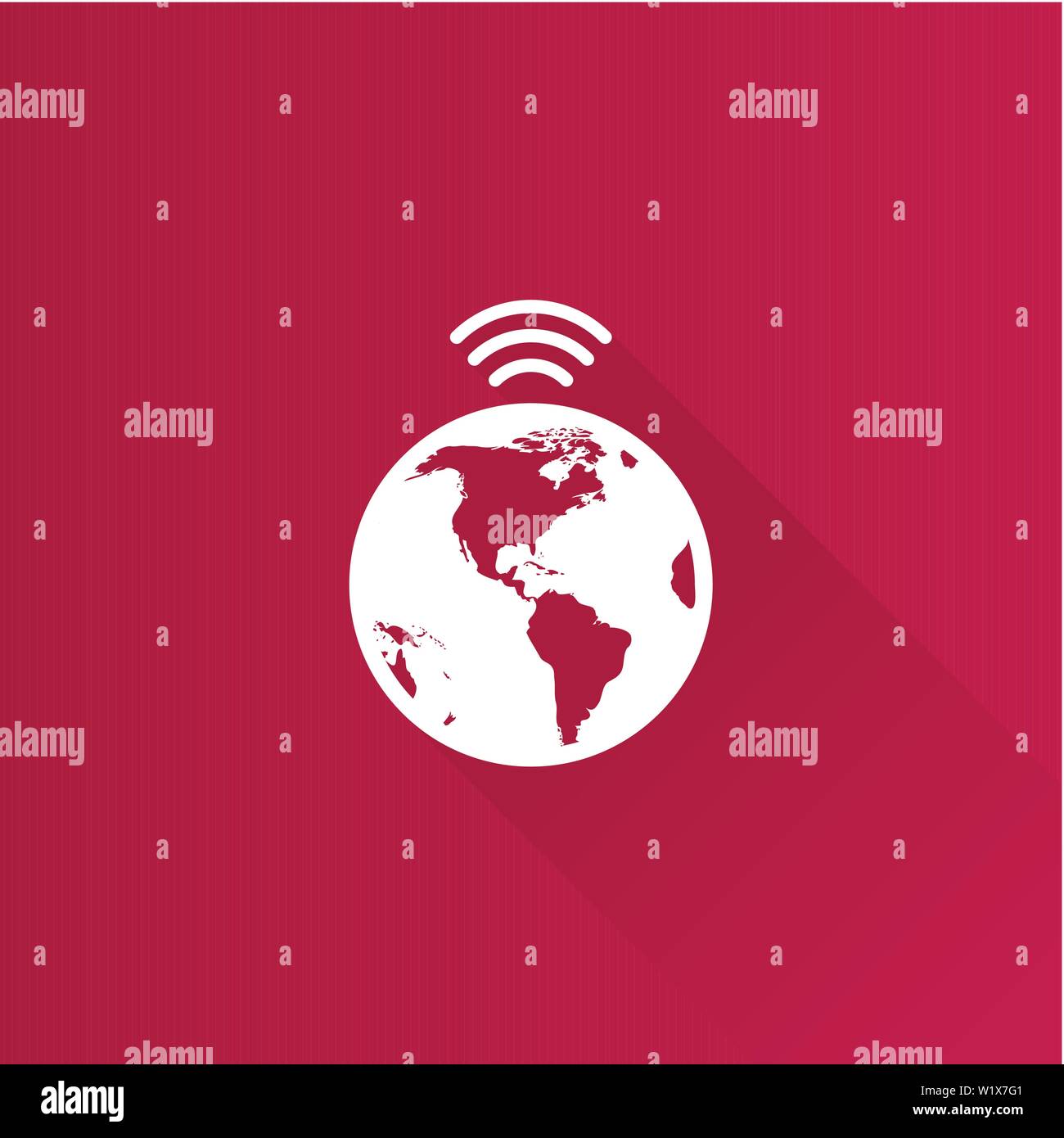 Wireless world icon in Metro user interface color style. Internet ...