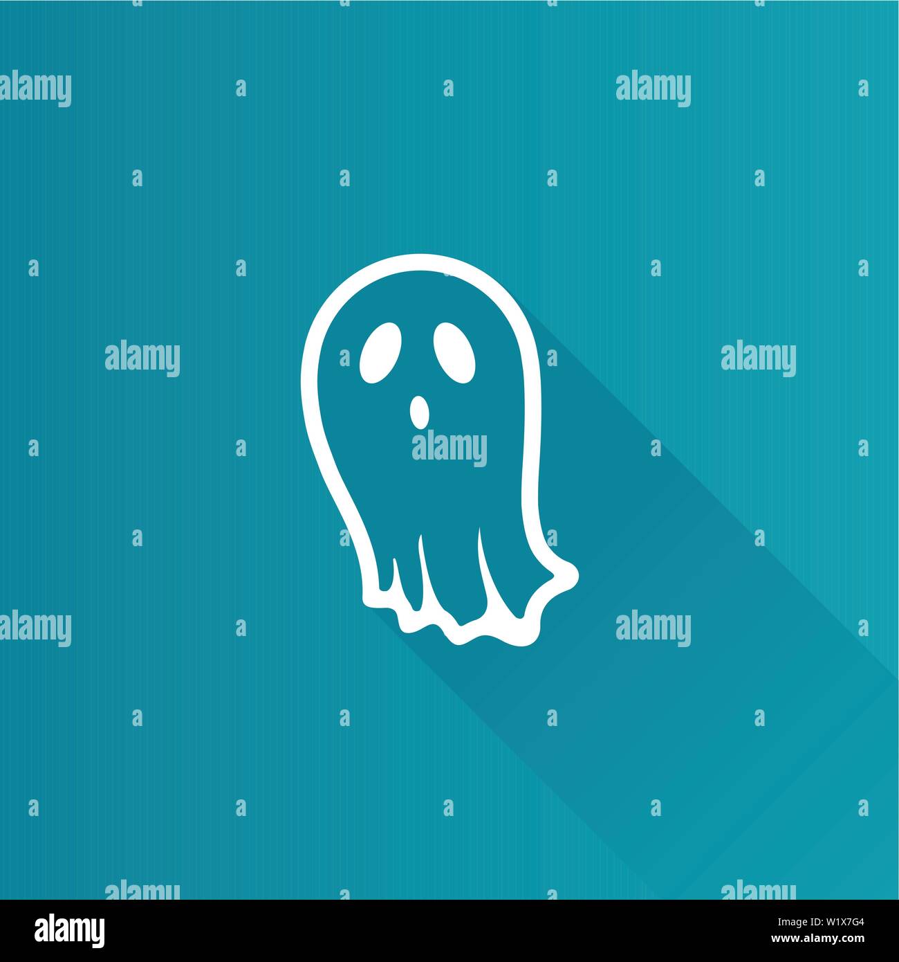 Halloween ghost icon in Metro user interface color style. Spooky fear ...