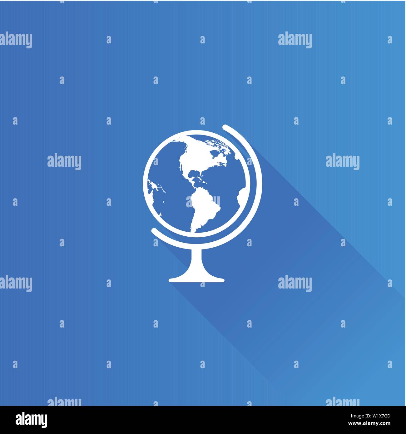 Globe icon in Metro user interface color style. Earth map education ...