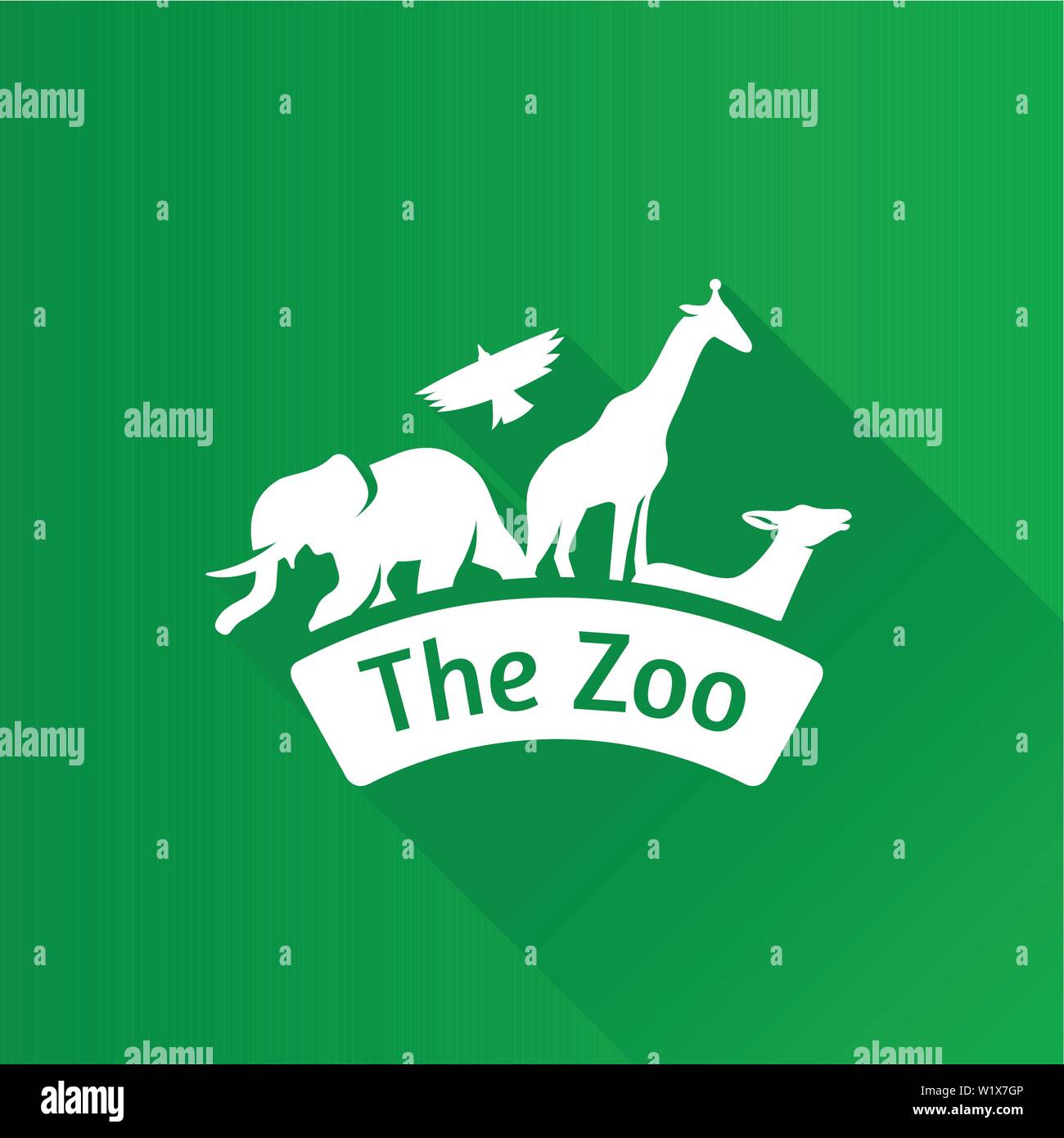Zoo gate icon in Metro user interface color style. Animal park park ...