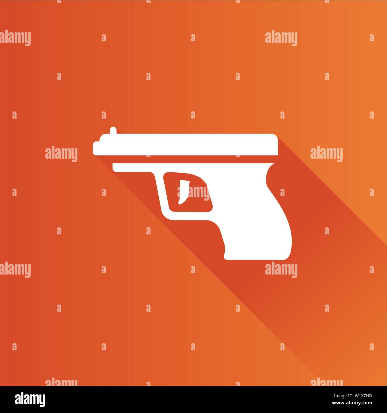 Arm gun icon in Metro user interface color style. Automatic pistol ...