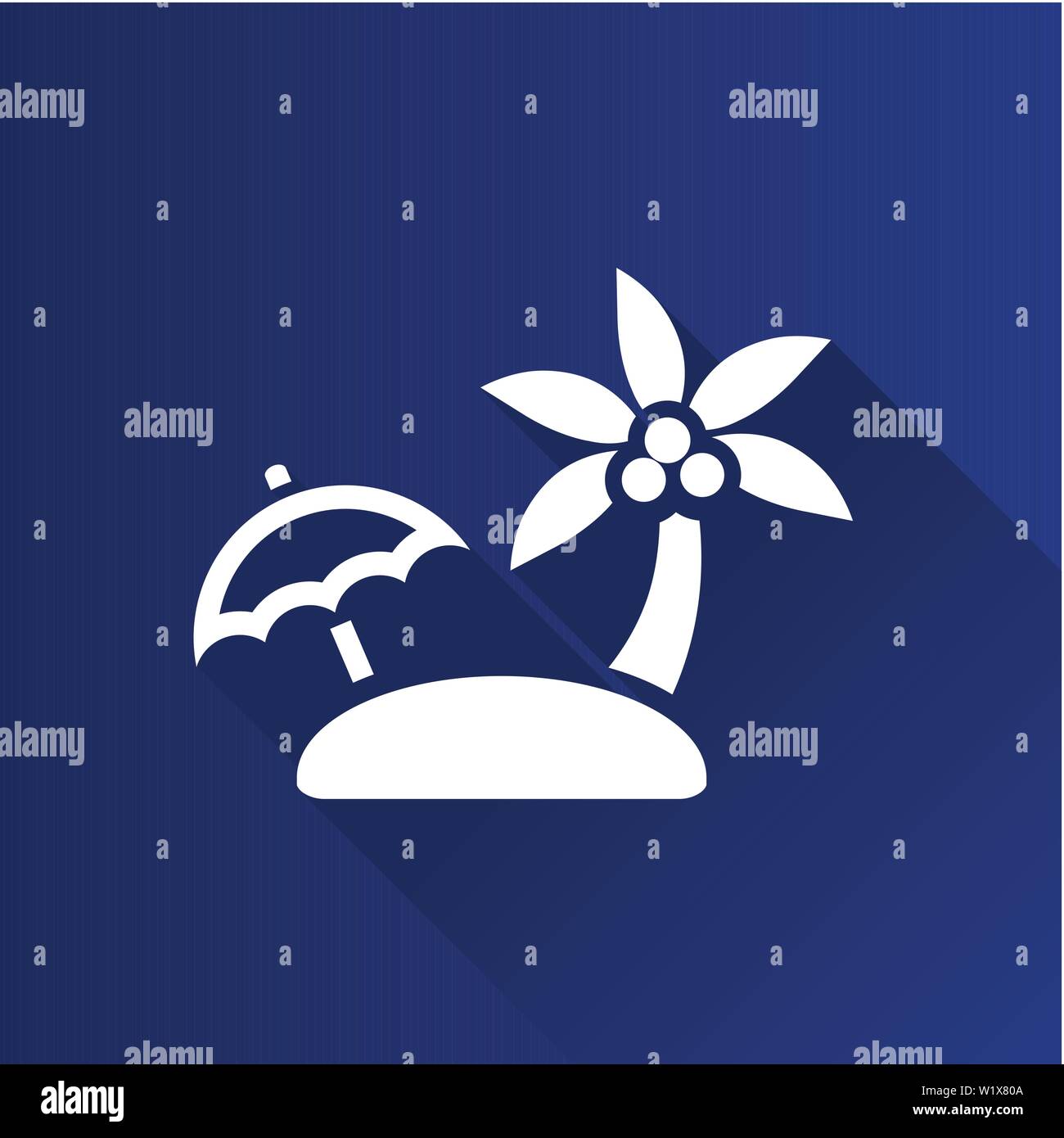 Island icon in Metro user interface color style. Tropical beach sea ...