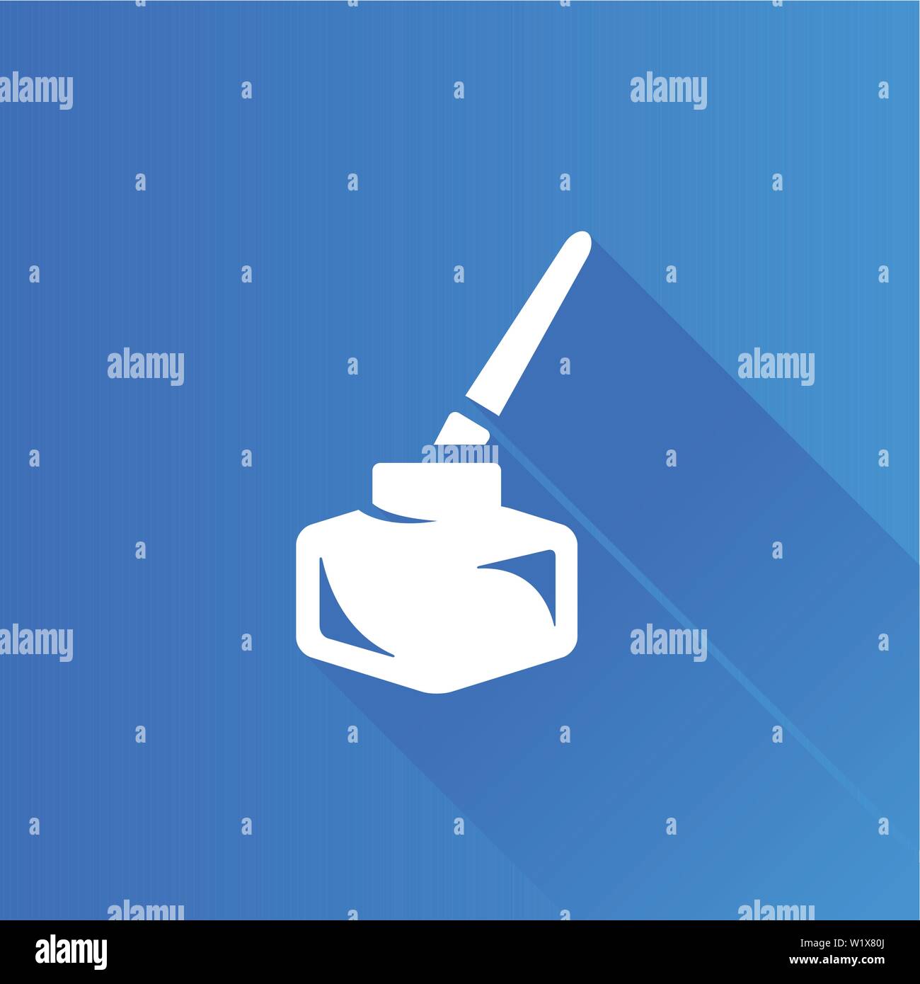 Ink pot icon with brush in Metro user interface color style Stock ...