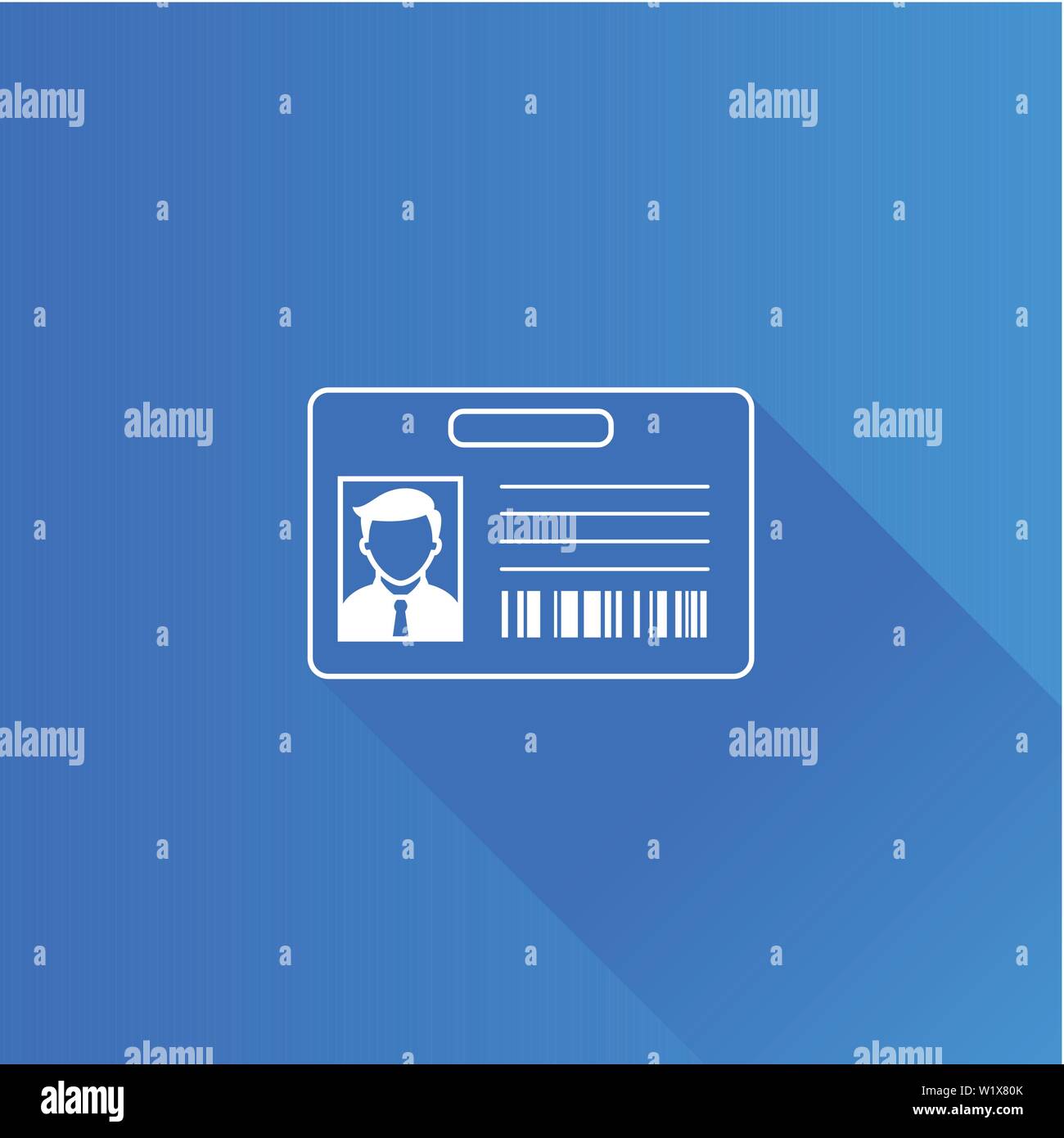 ID Card icon in Metro user interface color style. Identity office ...