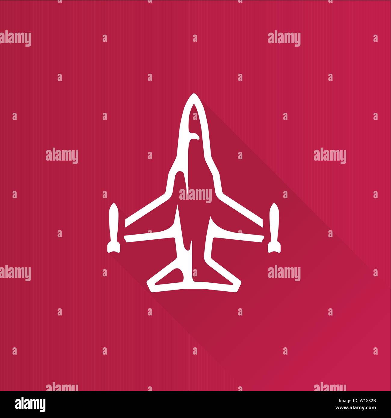 Fighter jet icon in Metro user interface color style. Aircraft military ...