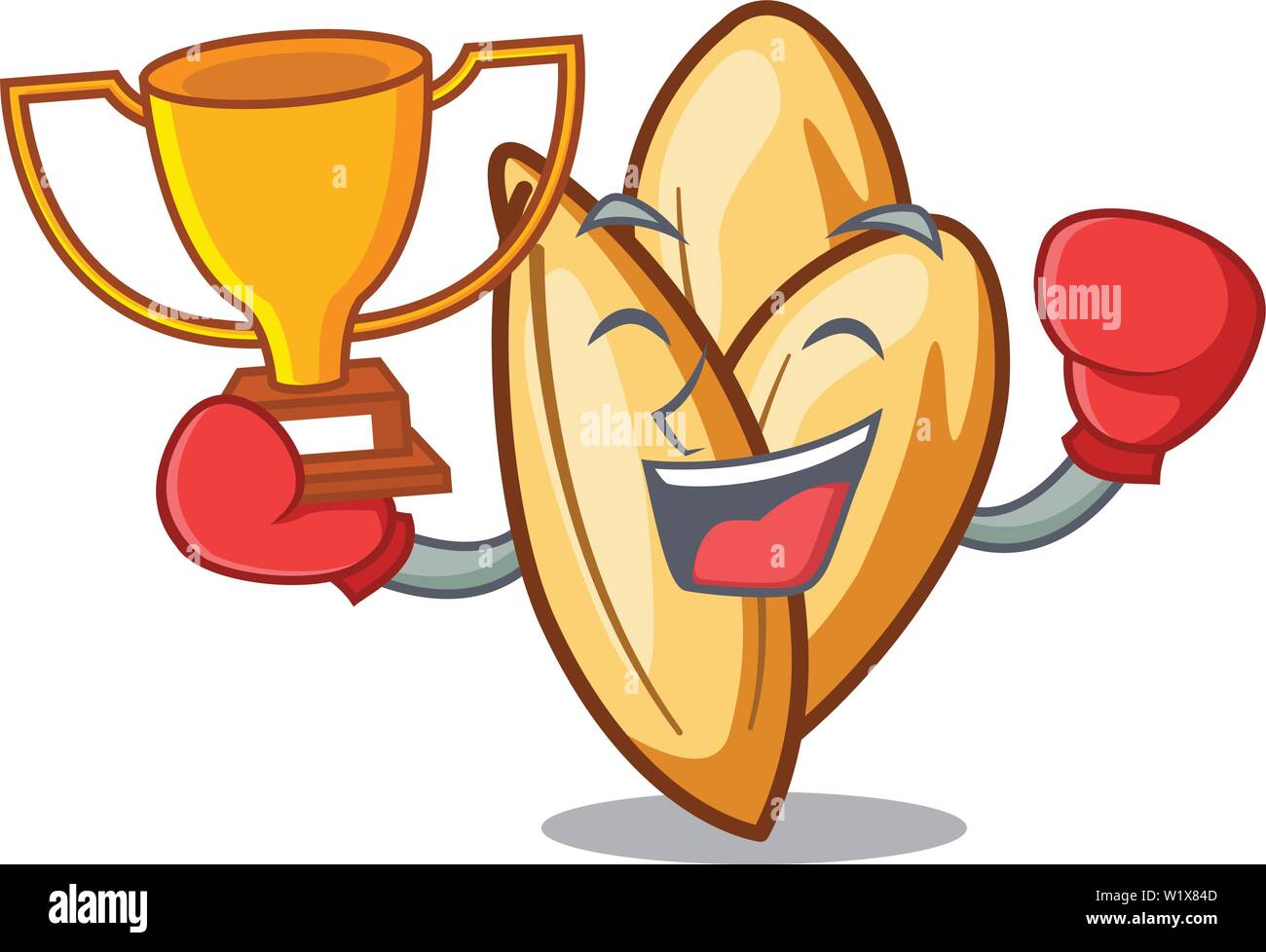 Boxing winner orzo pasta in the character fridge Stock Vector Image ...