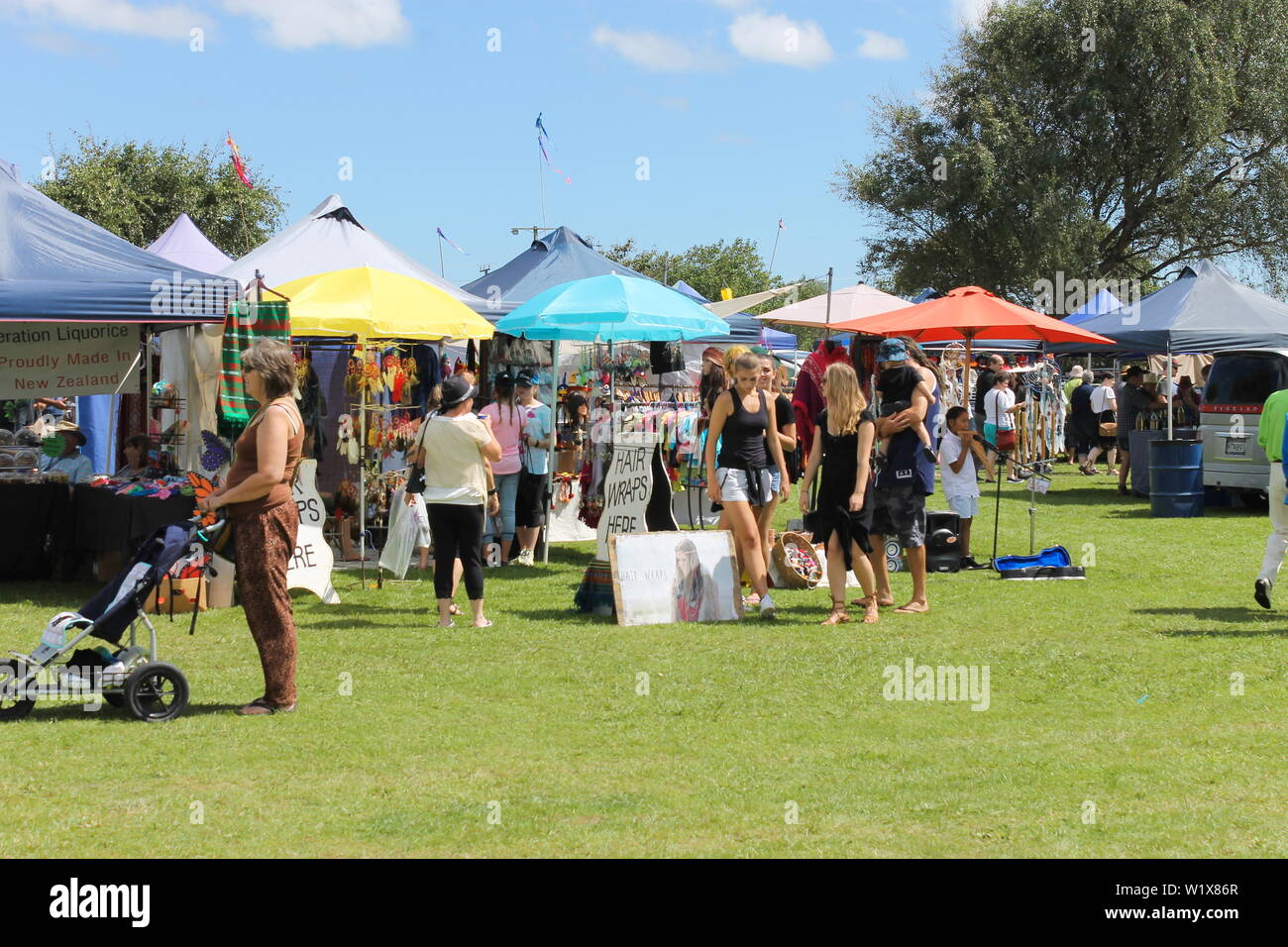 Levin, New Zealand - February 10th, 2017: Market goers at the annual ...