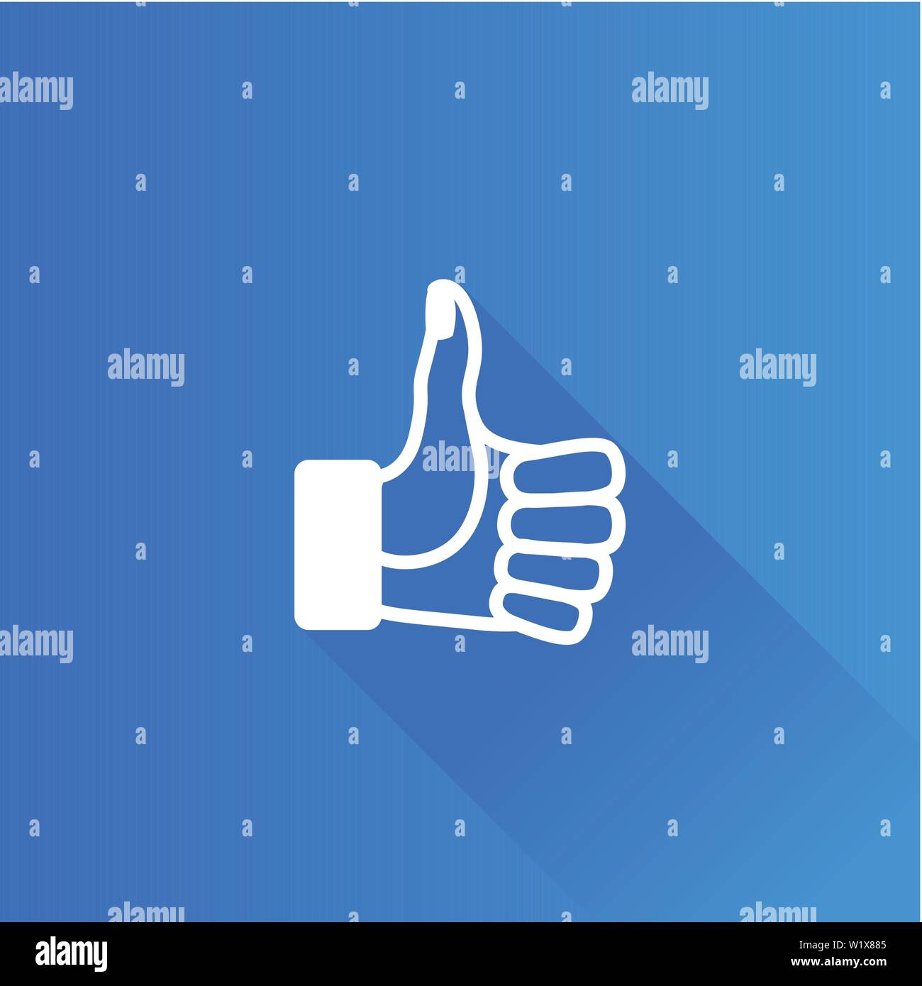 Thumb up hand icon in Metro user interface color style. Internet social ...