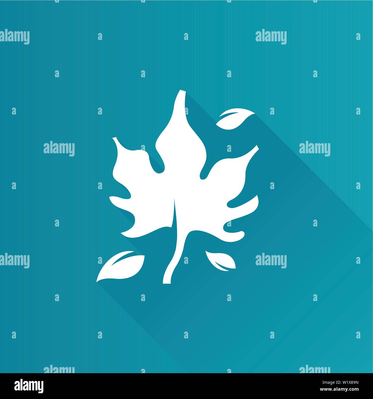 Maple leaf icon in Metro user interface color style. Autumn fall leaves ...