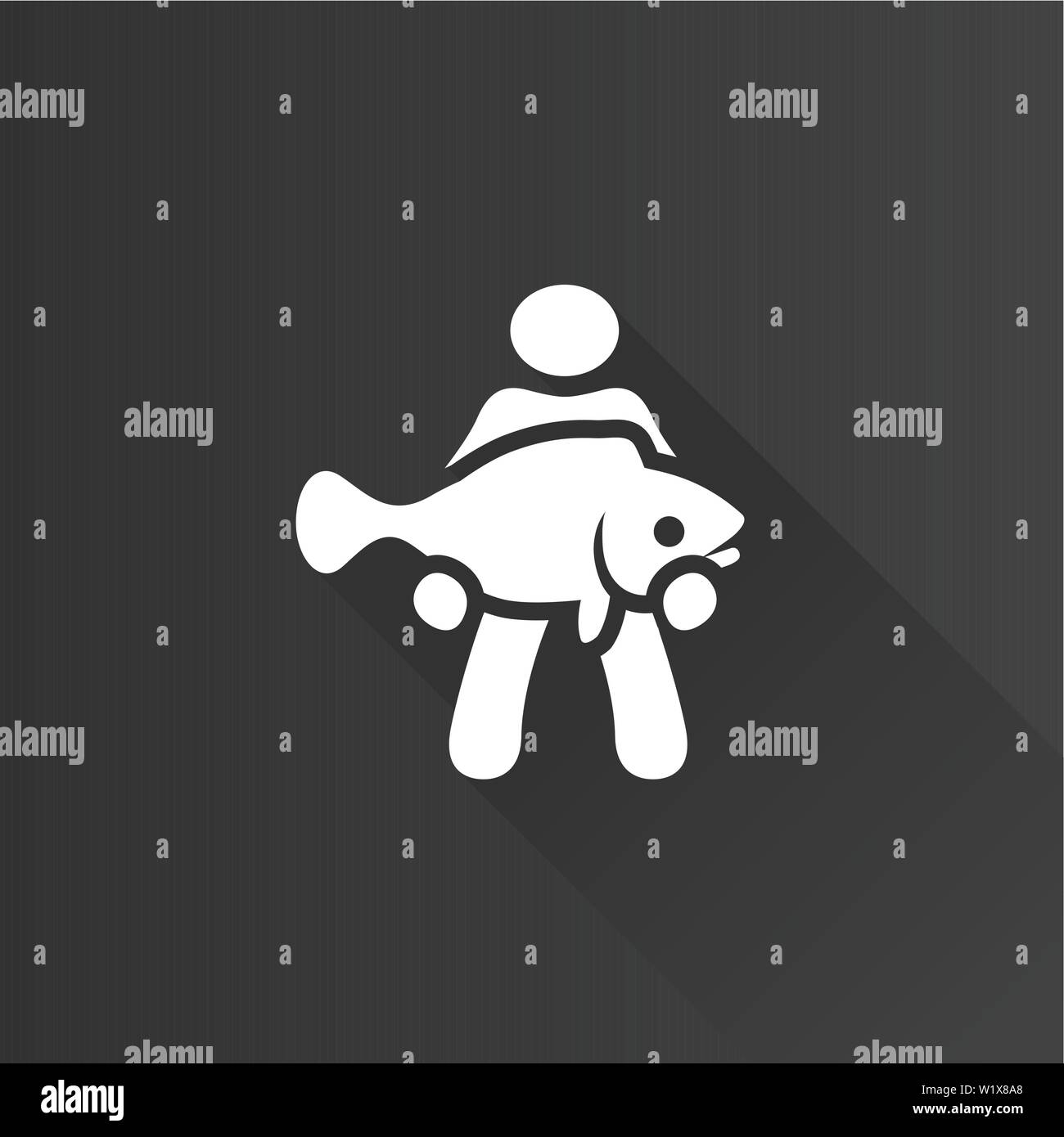 Man holding fish by its tail Stock Vector Images - Alamy