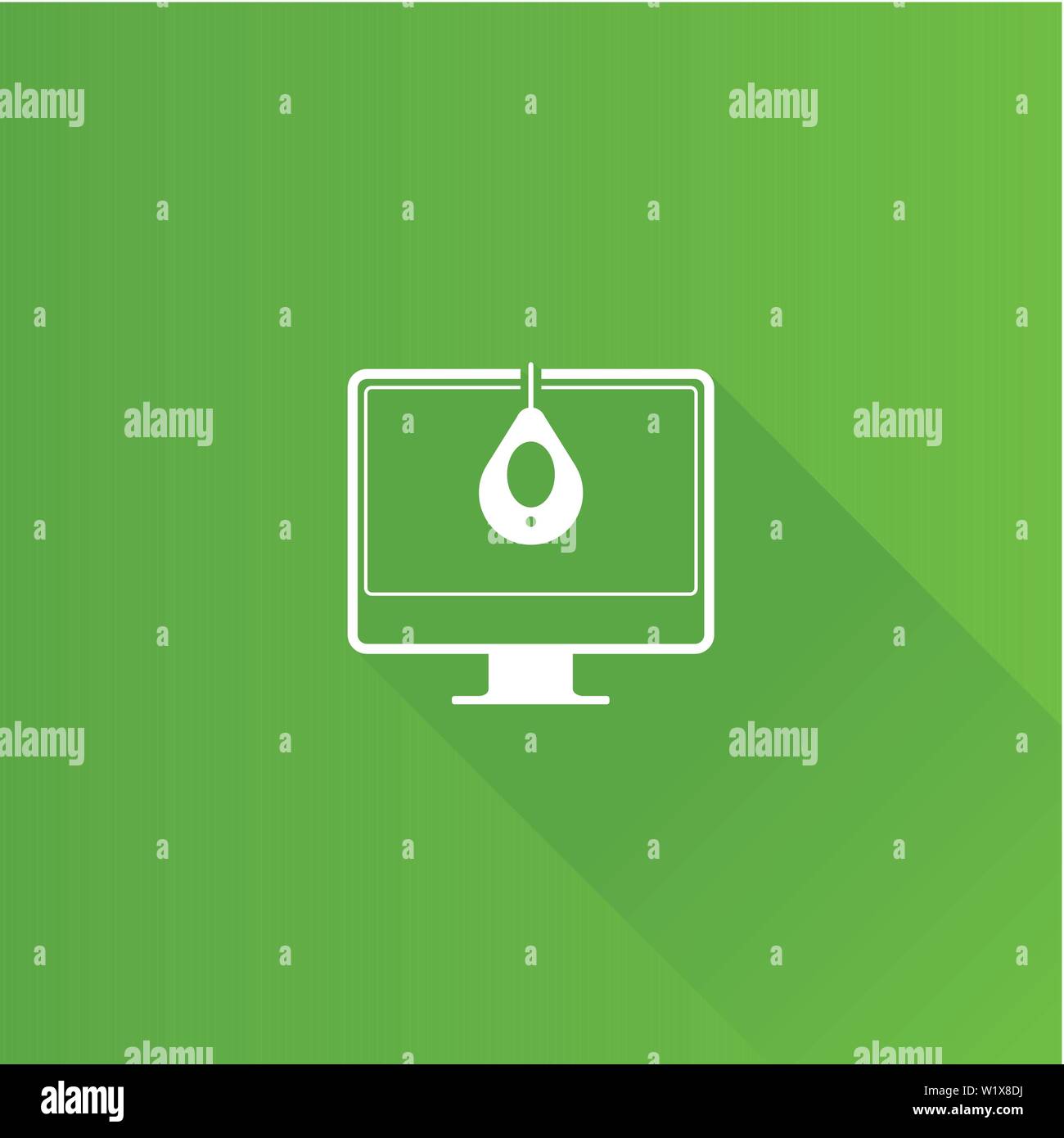 Monitor calibration icon in Metro user interface color style. Printing ...