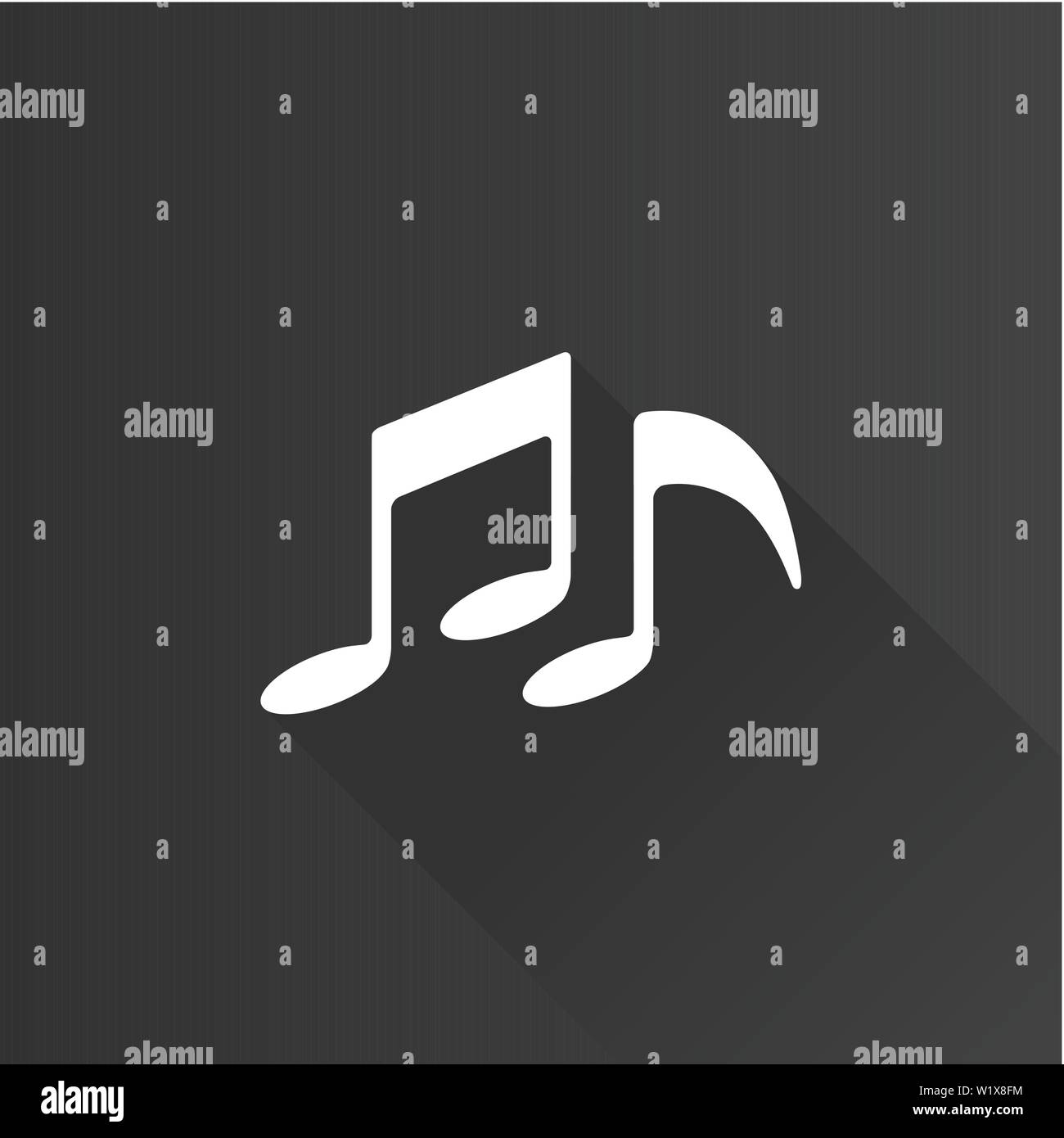 Music notes icon in Metro user interface color style. Musical crotchets ...