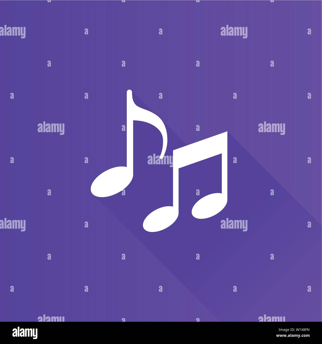 Music notes icon in Metro user interface color style. Musical crotchets ...