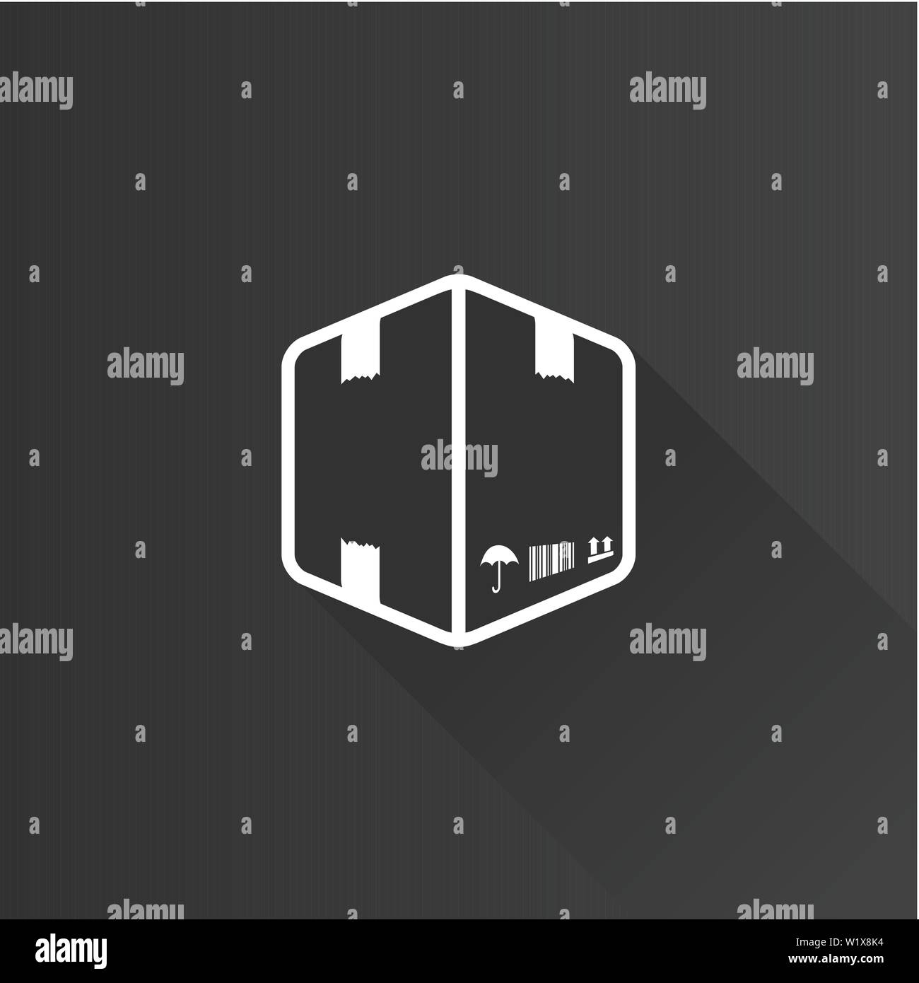 Logistic box icon in Metro user interface color style. Delivery storage ...