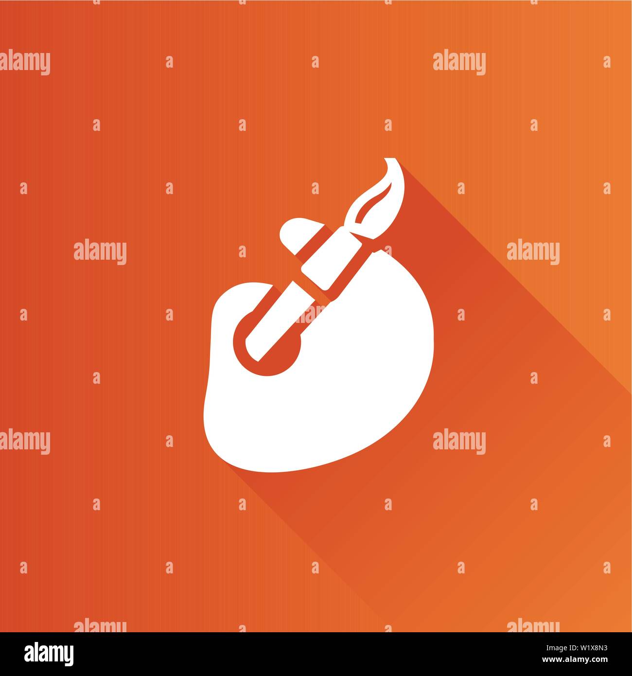 Artist painting palette icon in Metro user interface color style Stock ...