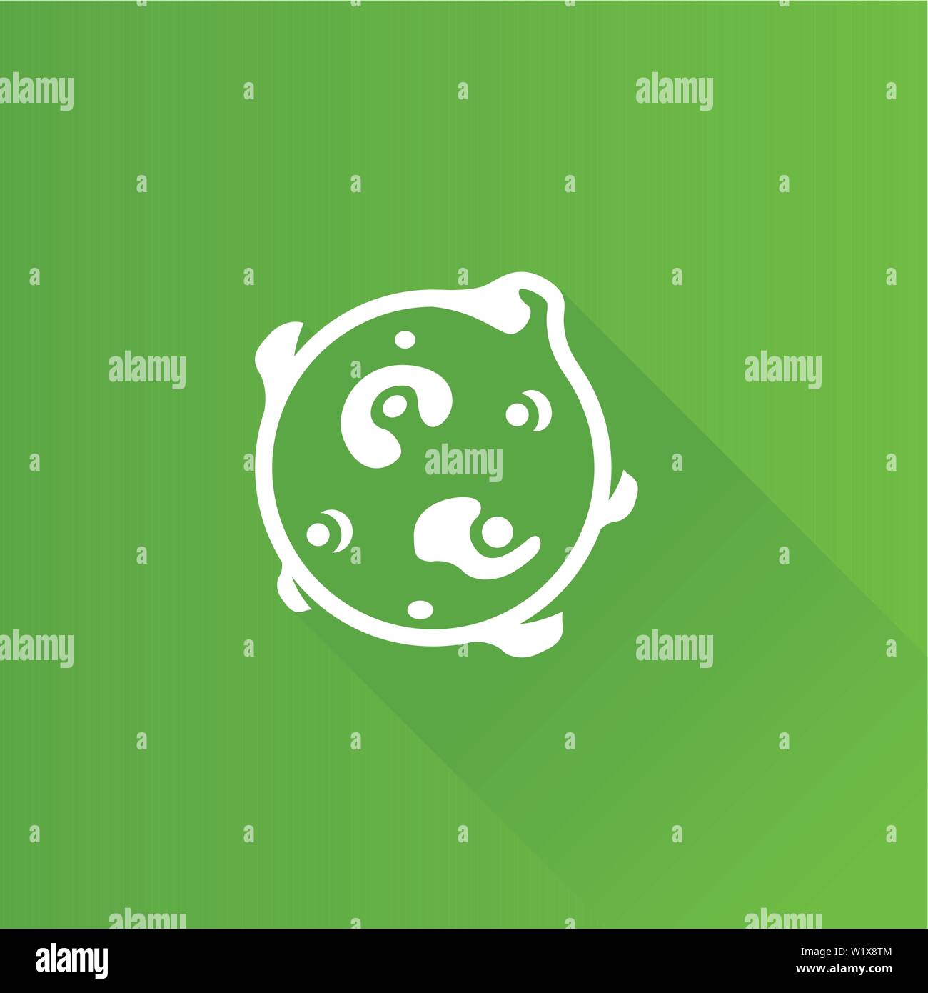 Planet icon in Metro user interface color style. Surface hole alien ...