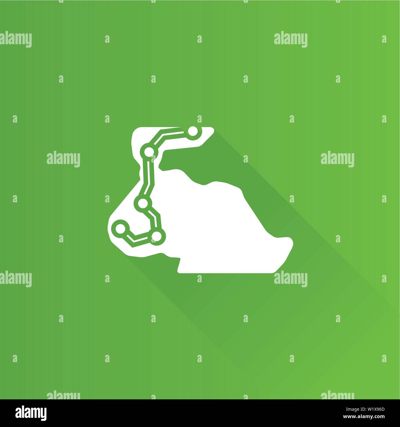 Rally route map icon in Metro user interface color style. Extreme ...