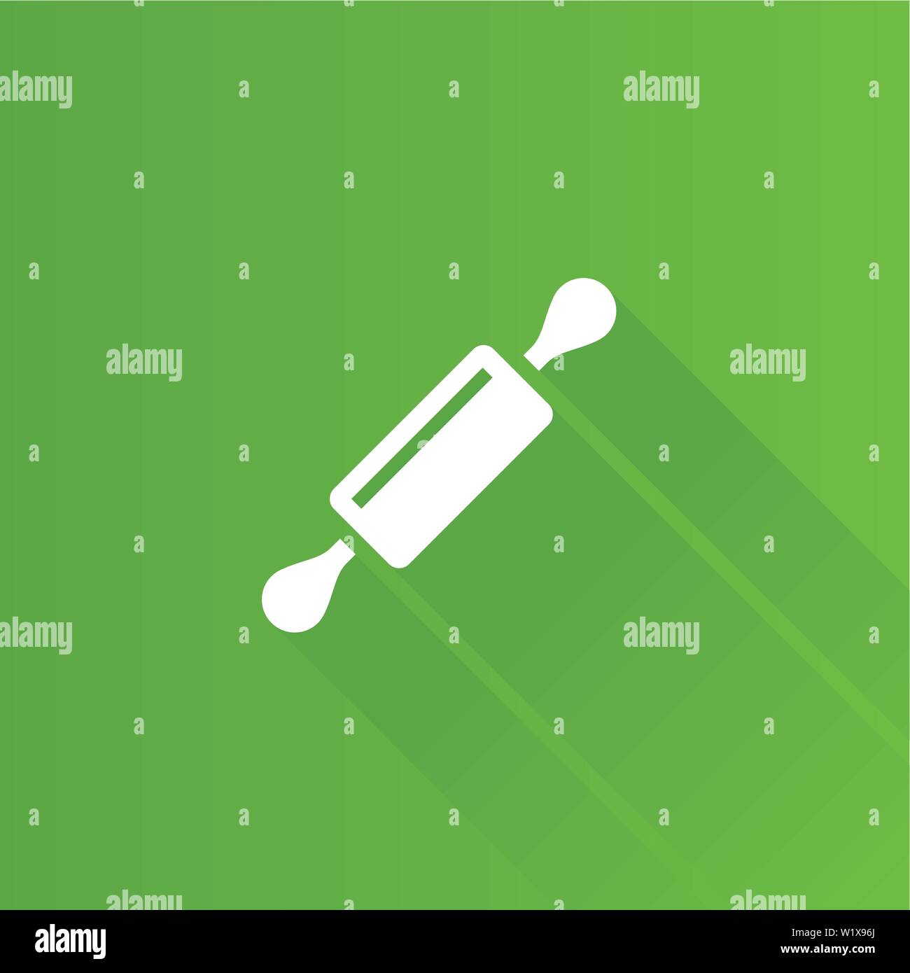 Wooden roller icon in Metro user interface color style. Baking food ...