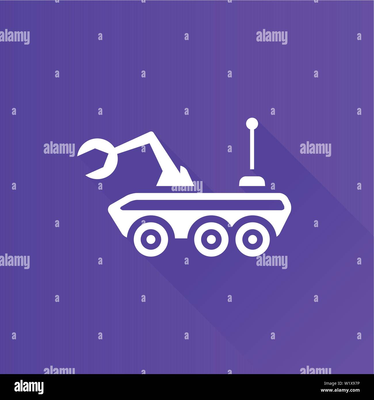 Space rover icon in Metro user interface color style. Vehicle ...