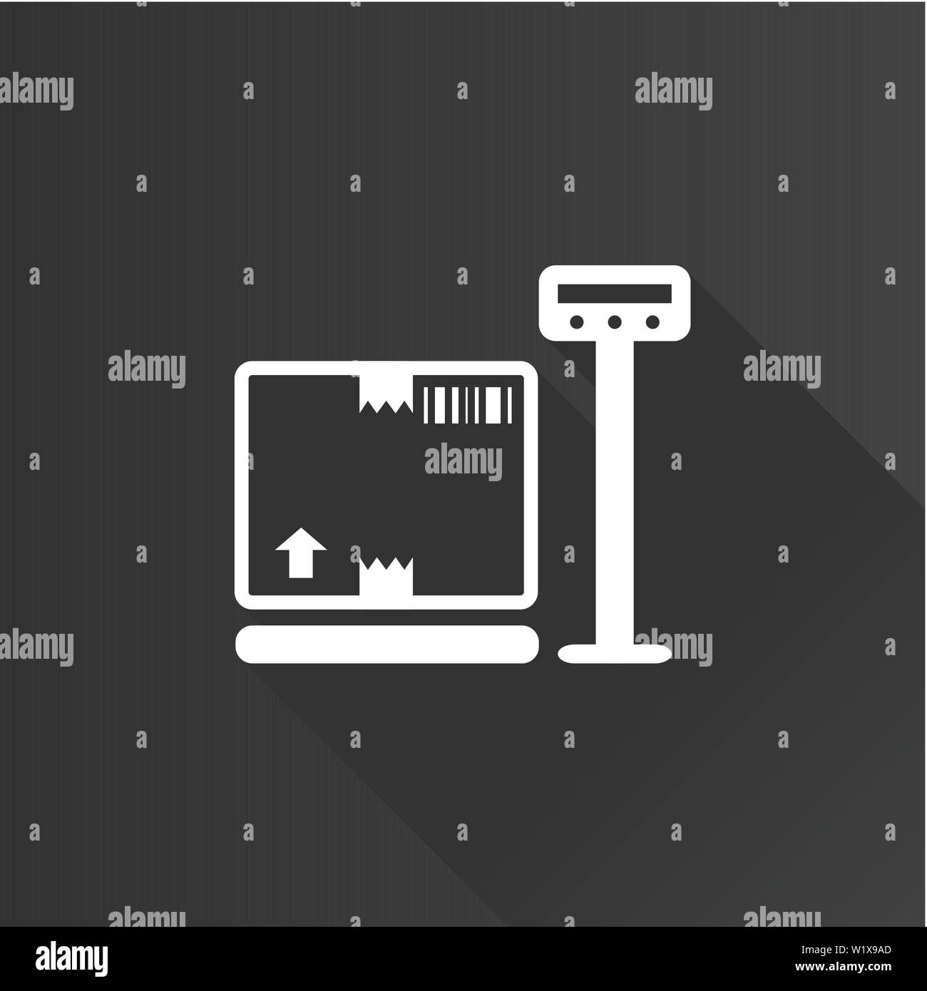 Logistic scale icon in Metro user interface color style. Package weight ...