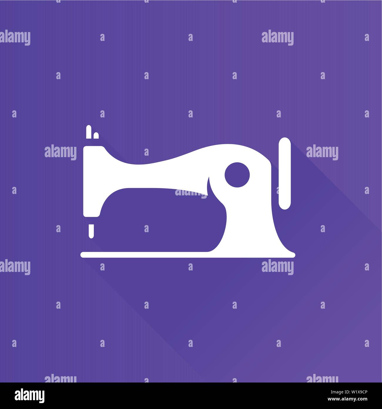 Vintage sewing machine icon in Metro user interface color style. Tailor ...