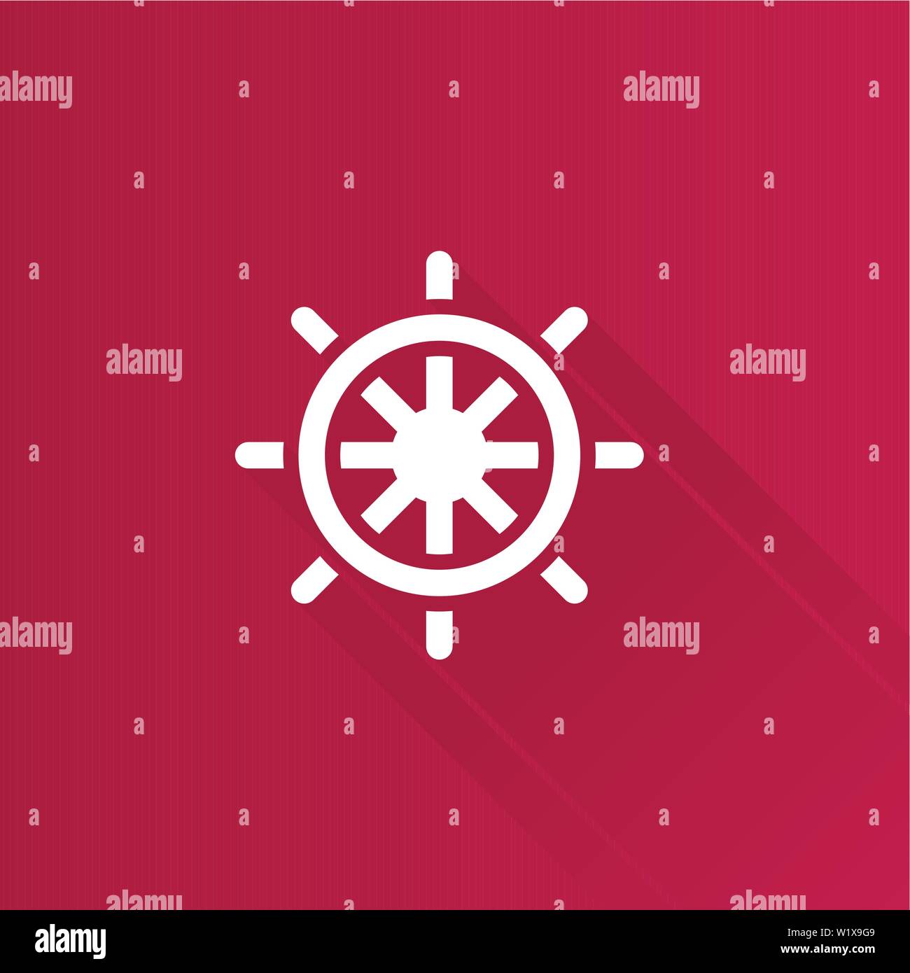 Ship steer wheel icon in Metro user interface color style ...