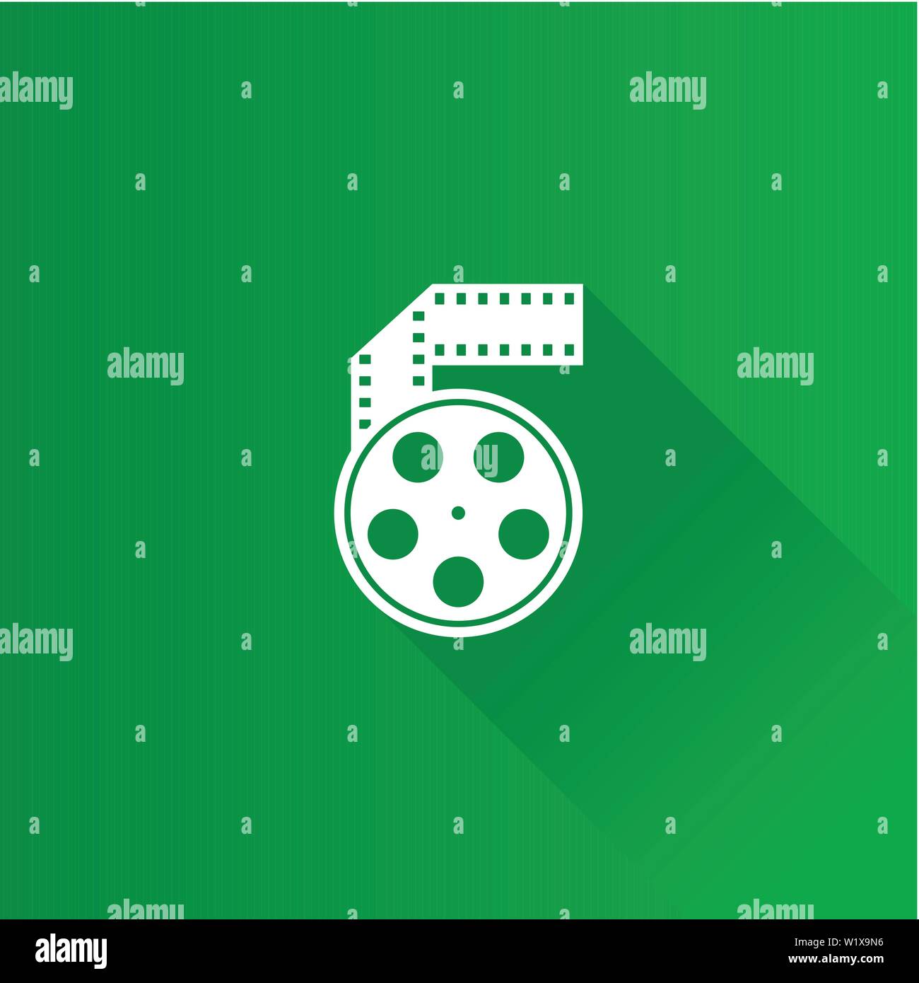 Cinema movie reel icon in Metro user interface color style Stock Vector ...