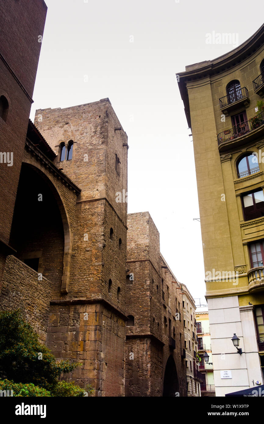 Ancient barcino wall hi-res stock photography and images - Alamy