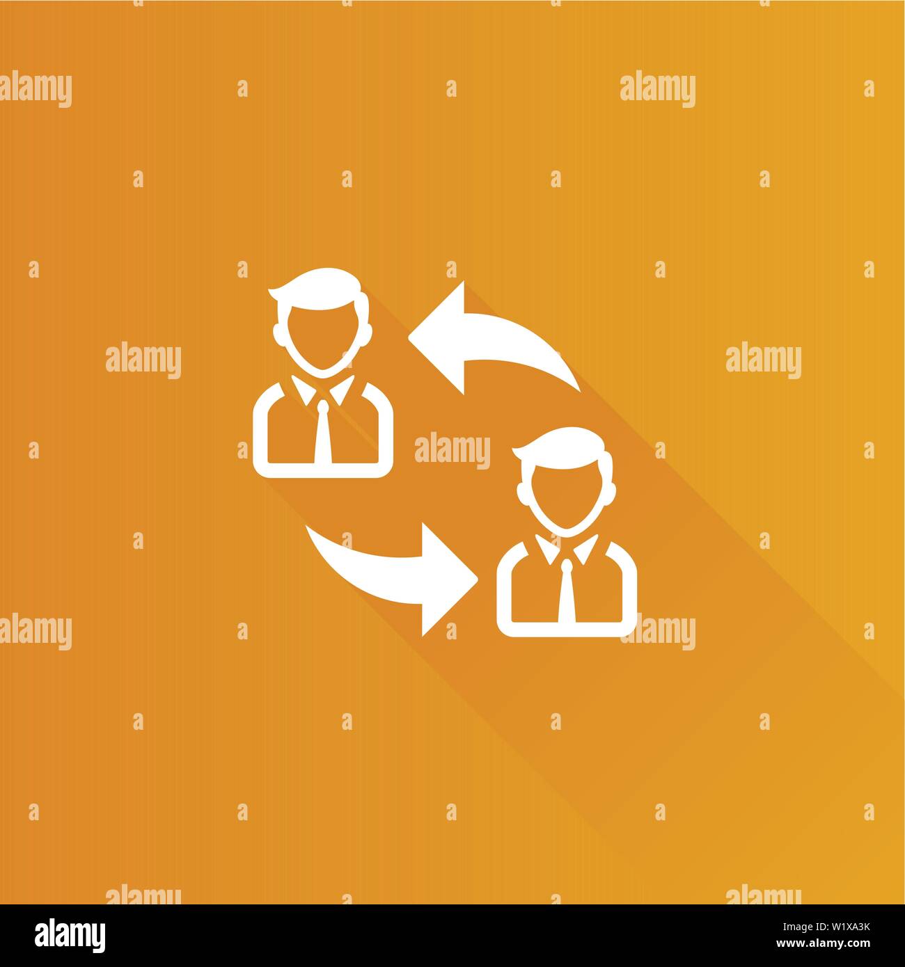 Employee rotation icon in Metro user interface color style. Position ...