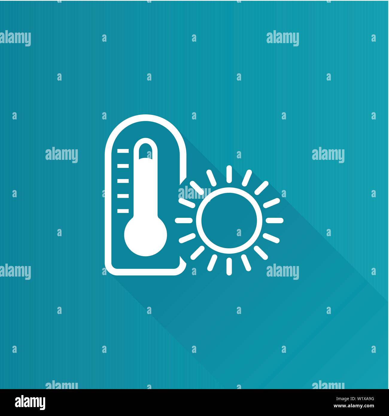 Thermometer icon in Metro user interface color style. nature ...