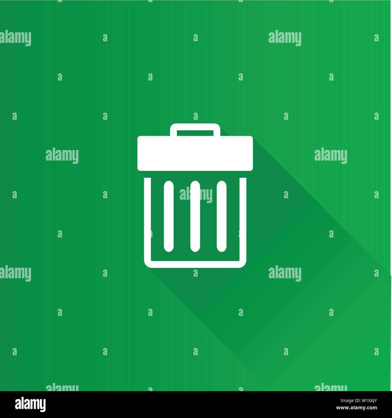 Trash bin icon in Metro user interface color style. Garbage can clean ...
