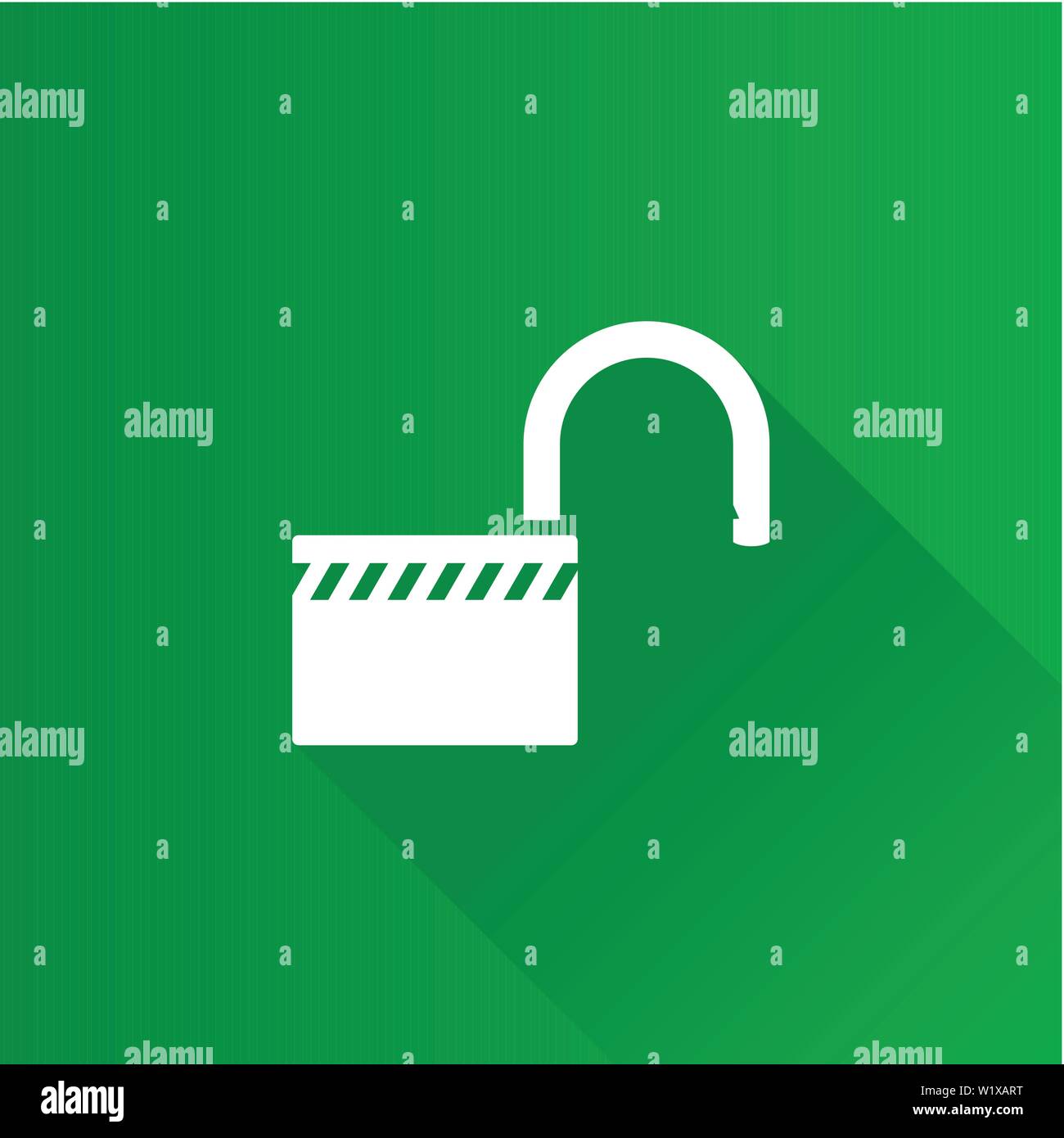 Padlock unlocked icon in Metro user interface color style. Safety ...