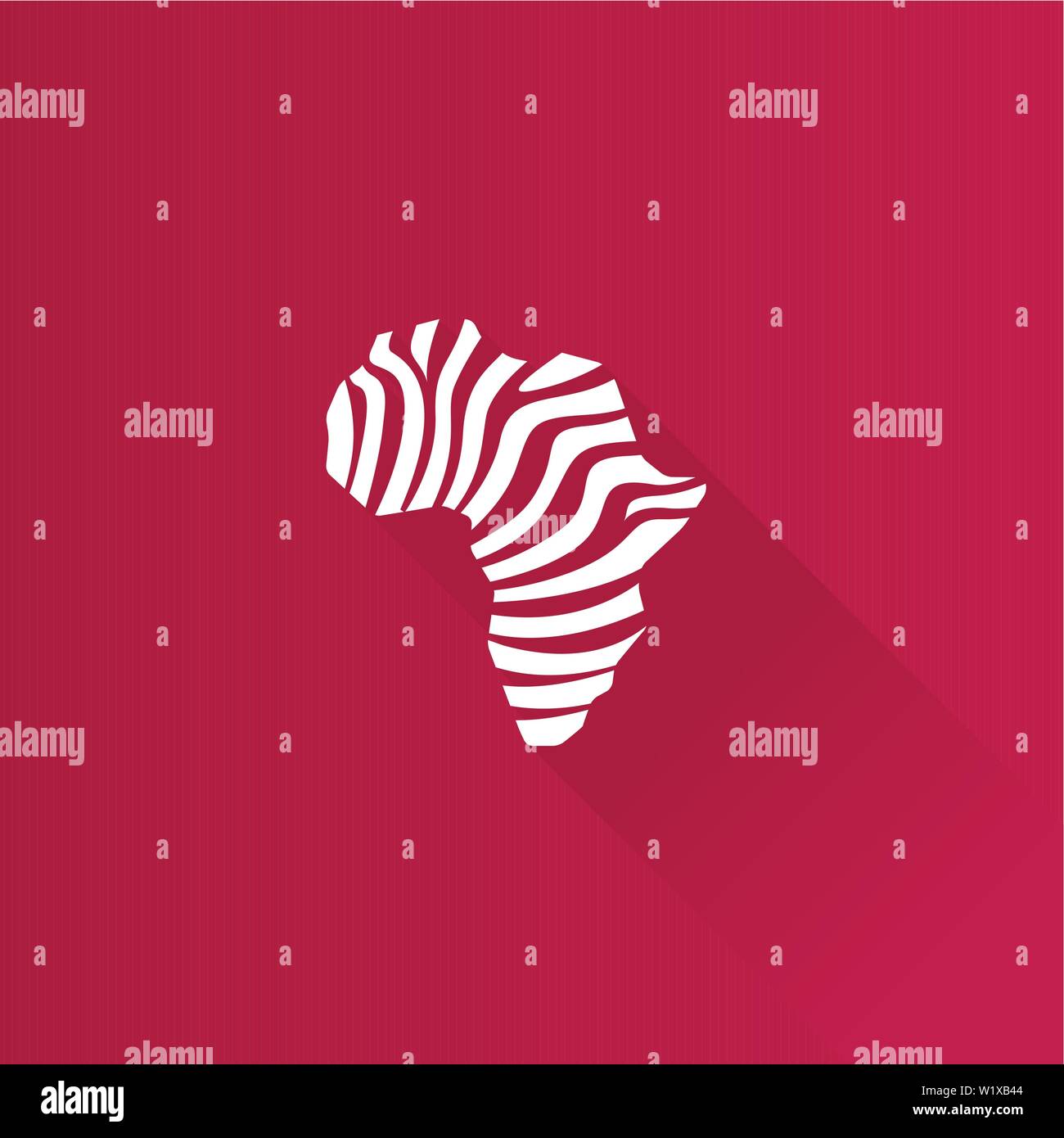 Africa map striped icon in Metro user interface color style. Continent ...