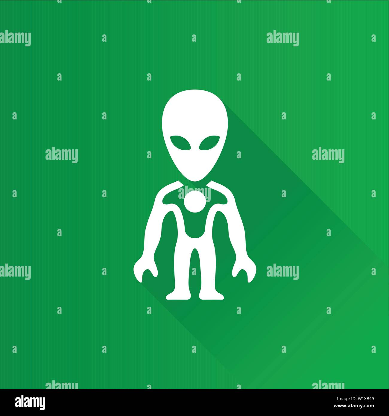 Alien icon in Metro user interface color style. Extraterrestrial outer ...