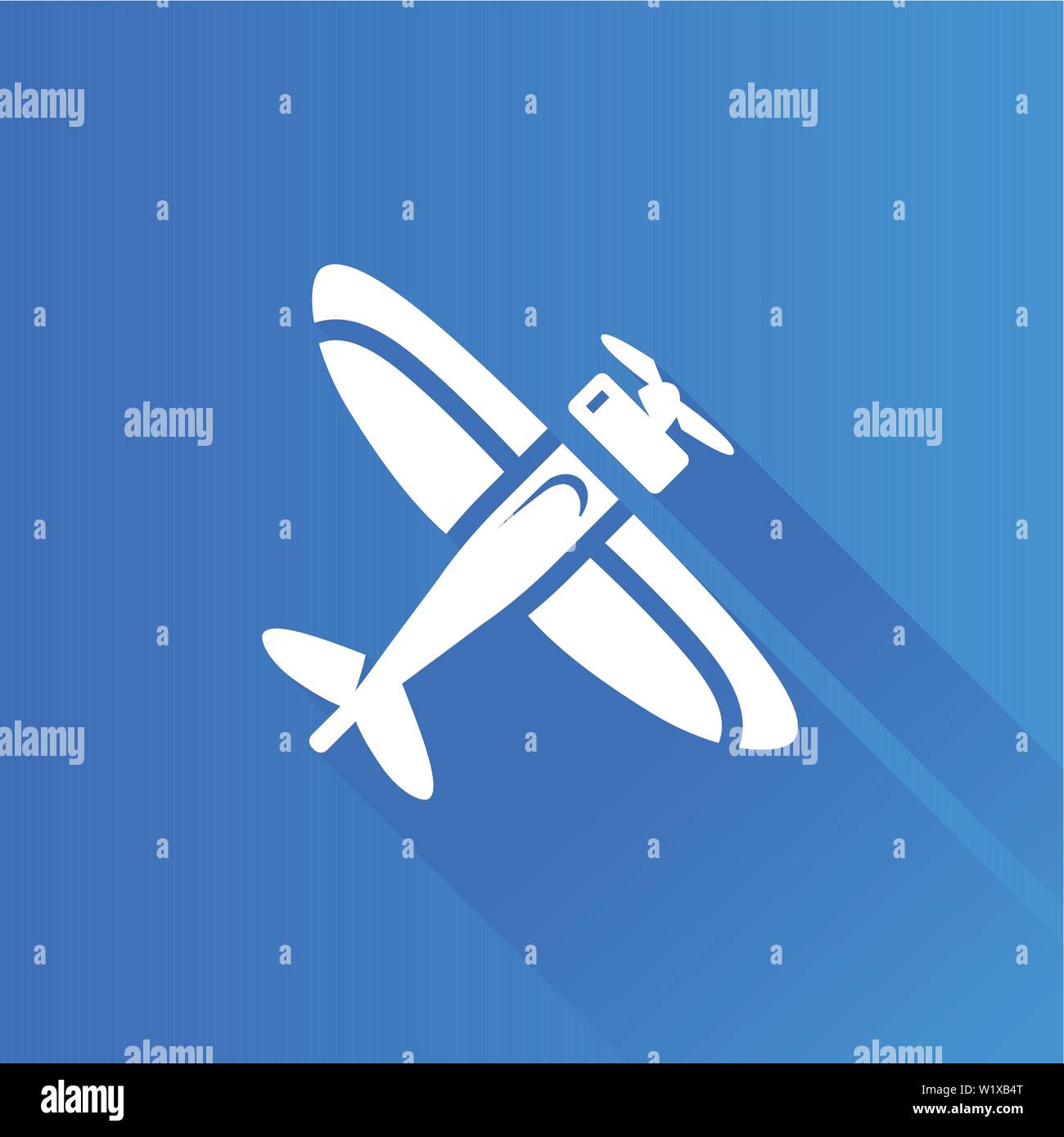 Vintage airplane icon in Metro user interface color style Stock Vector ...