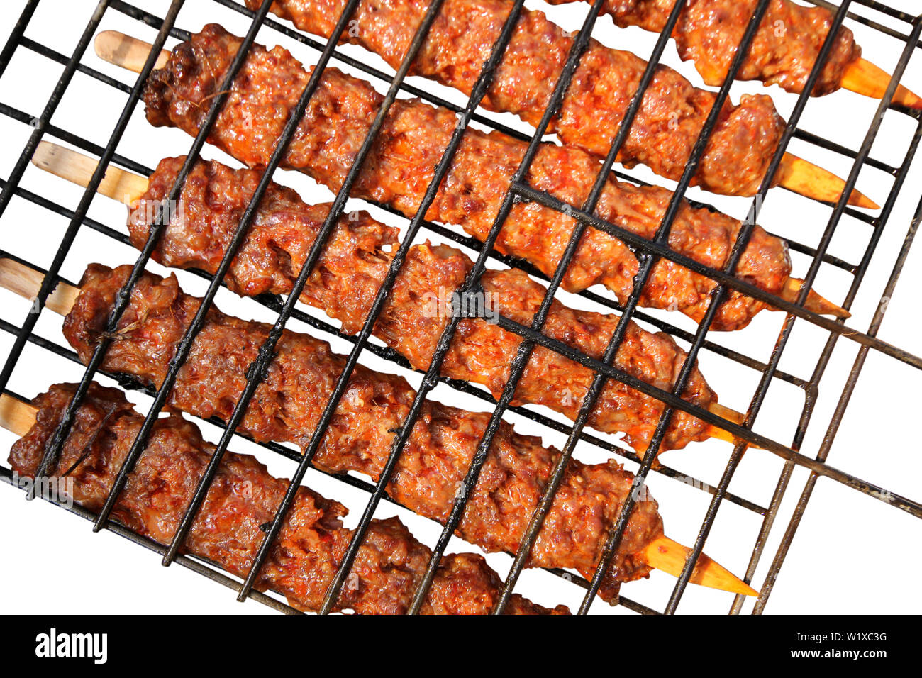 Cooking Beef Kebab - Adana Kebap Stock Photo - Alamy