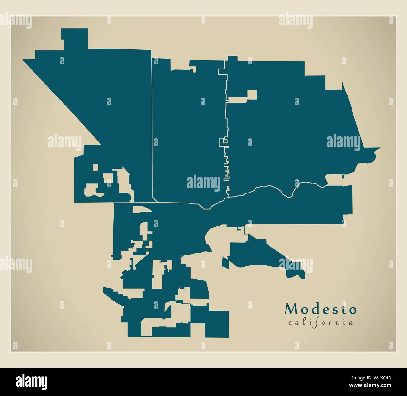 Modesto California Map High Resolution Stock Photography and Images - Alamy