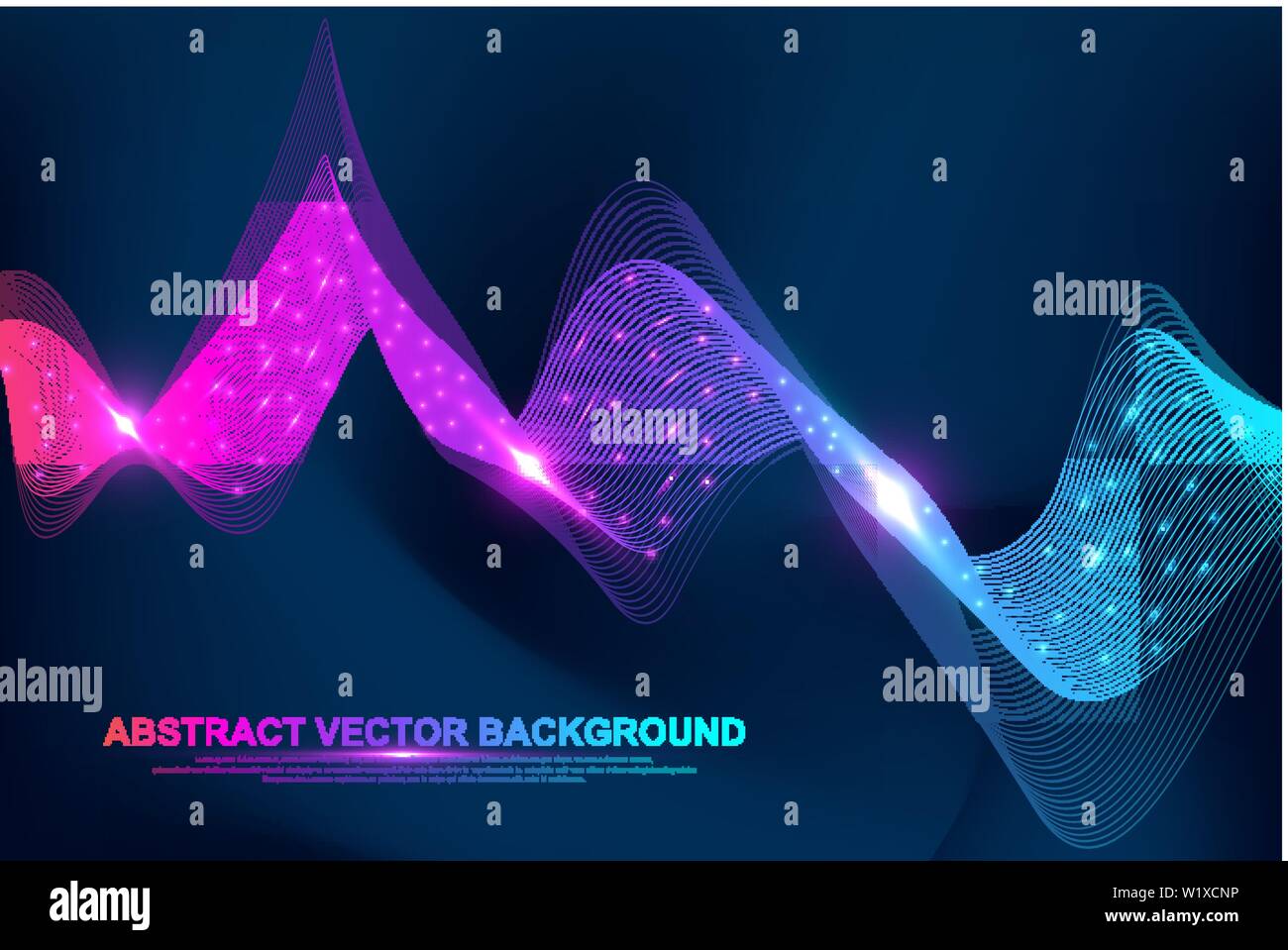 Abstract colorful wave lines background. Geometric template for your ...