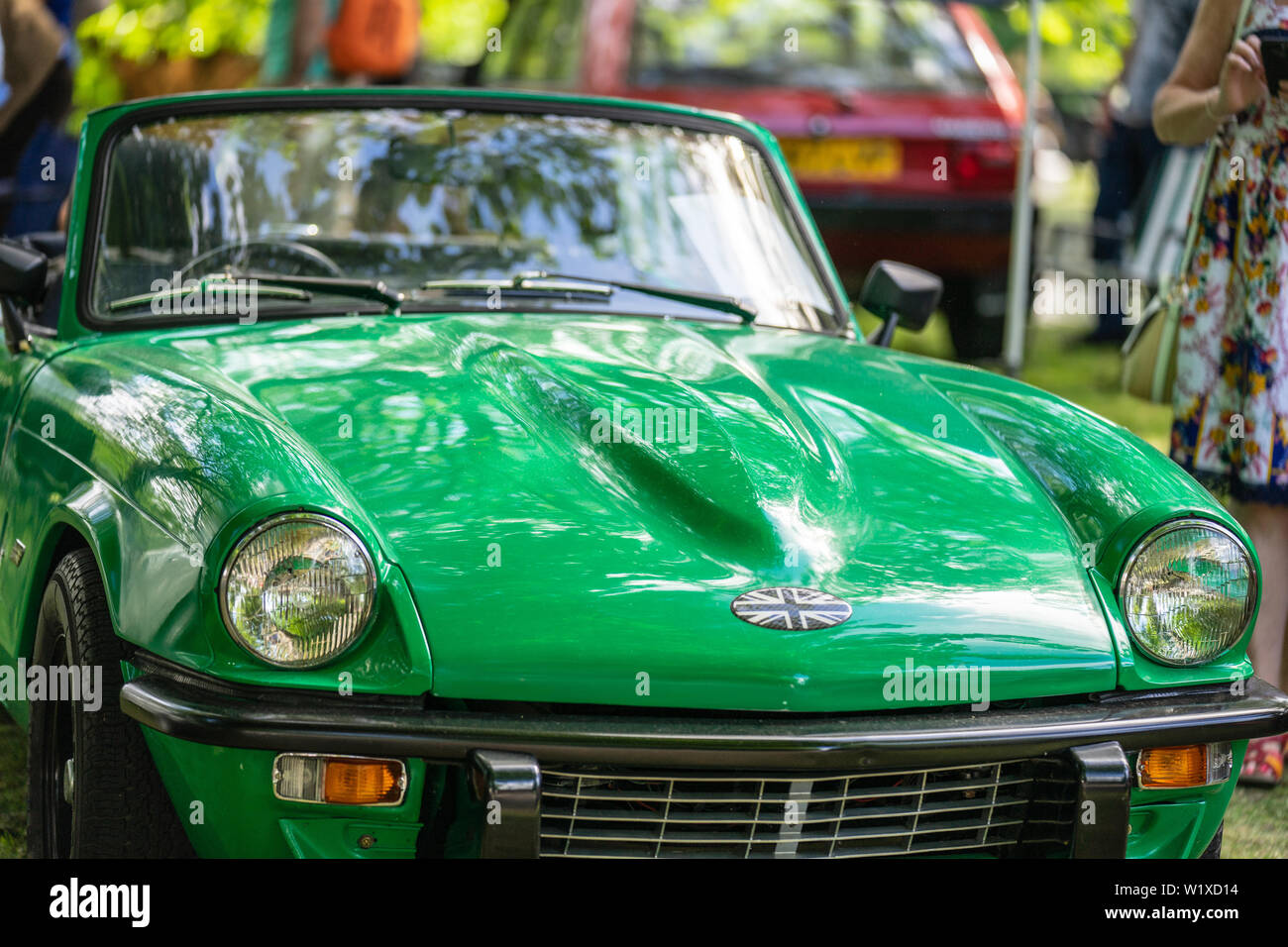 Bedford, Bedfordshire, UK June 2 2019 Fragment of The Triumph GT6 ...