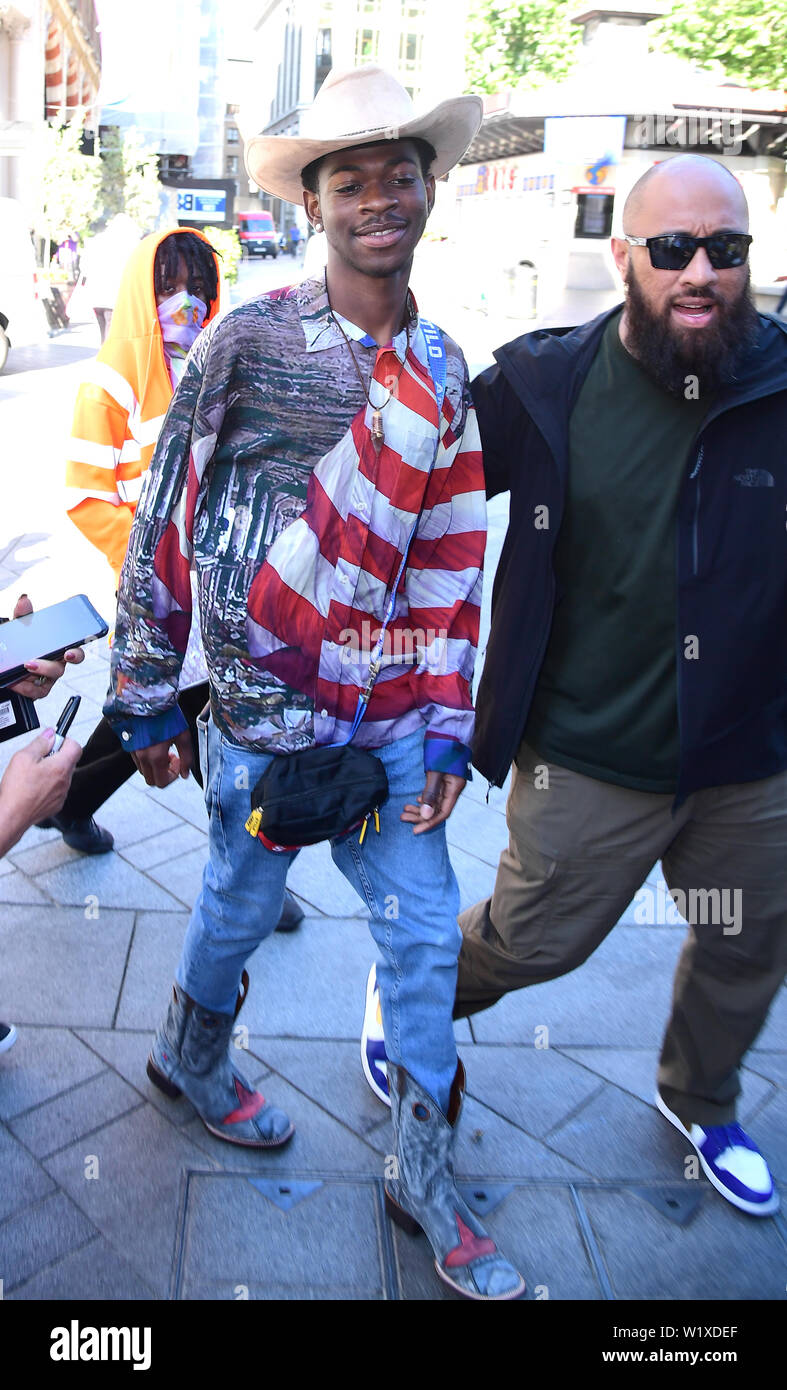 Lil Nas X arriving at Global Radio in central London Stock Photo - Alamy