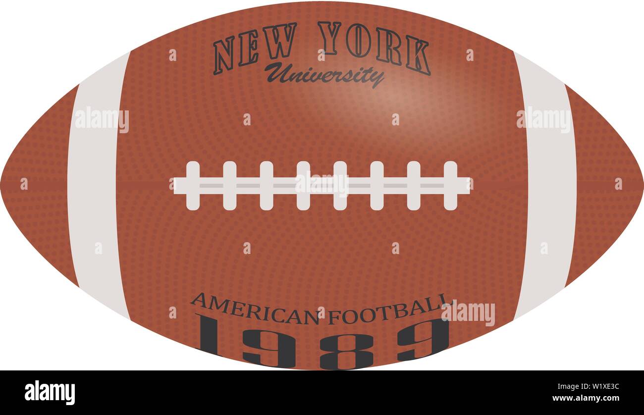 American Football, rugby ball isolated on a white background. Realistic ...
